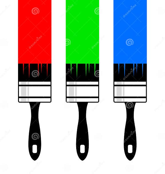 Icono de la brocha ilustración del vector. Ilustración de verde - 25469419