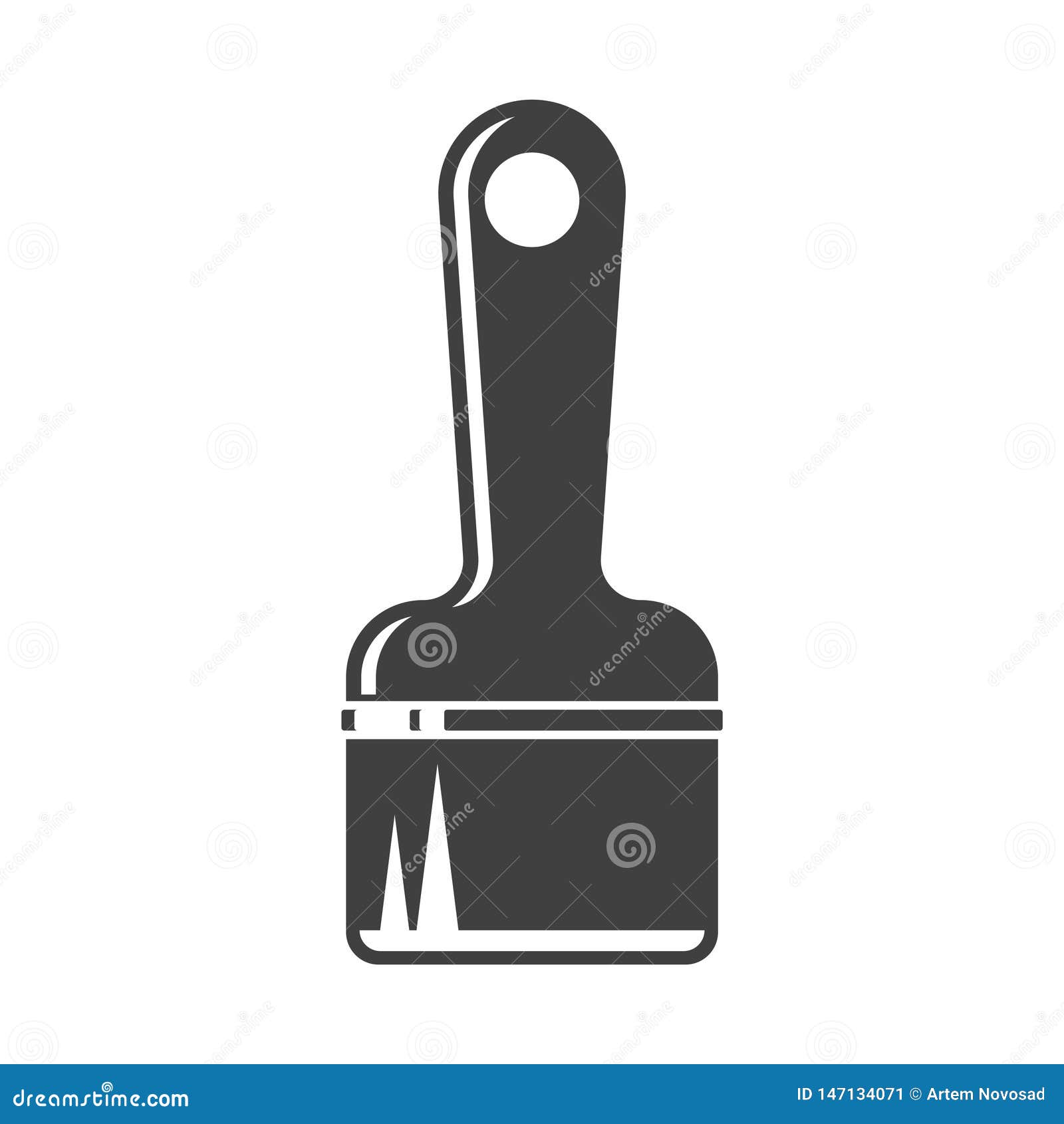 Icono De La Brocha Vector En El Fondo Blanco Ilustración del Vector ...