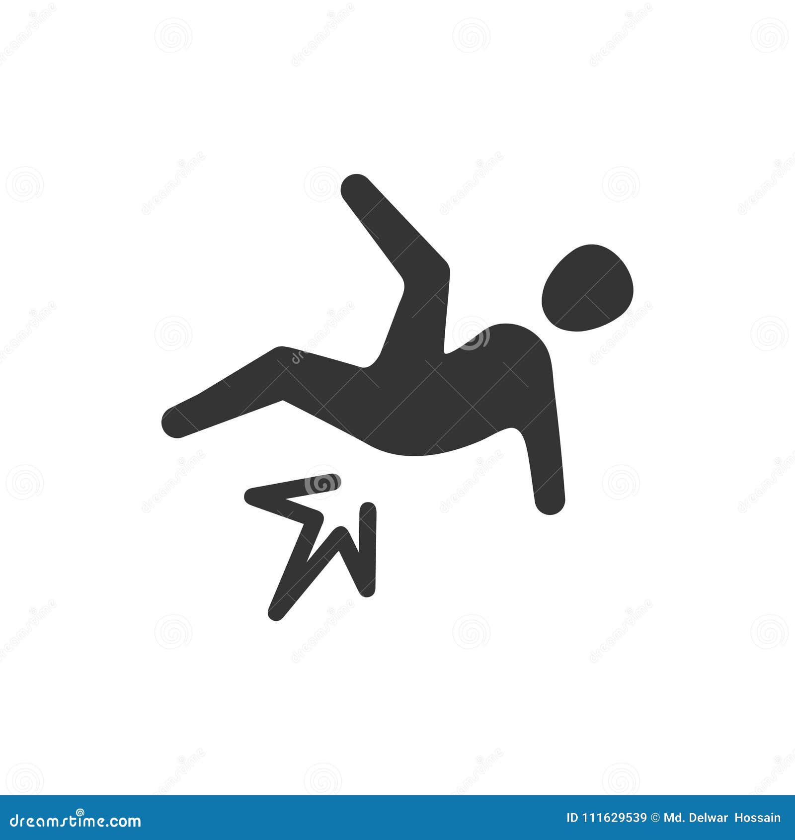 Icono De La Caída Del Resbalón Ilustración del Vector - Ilustración de ...