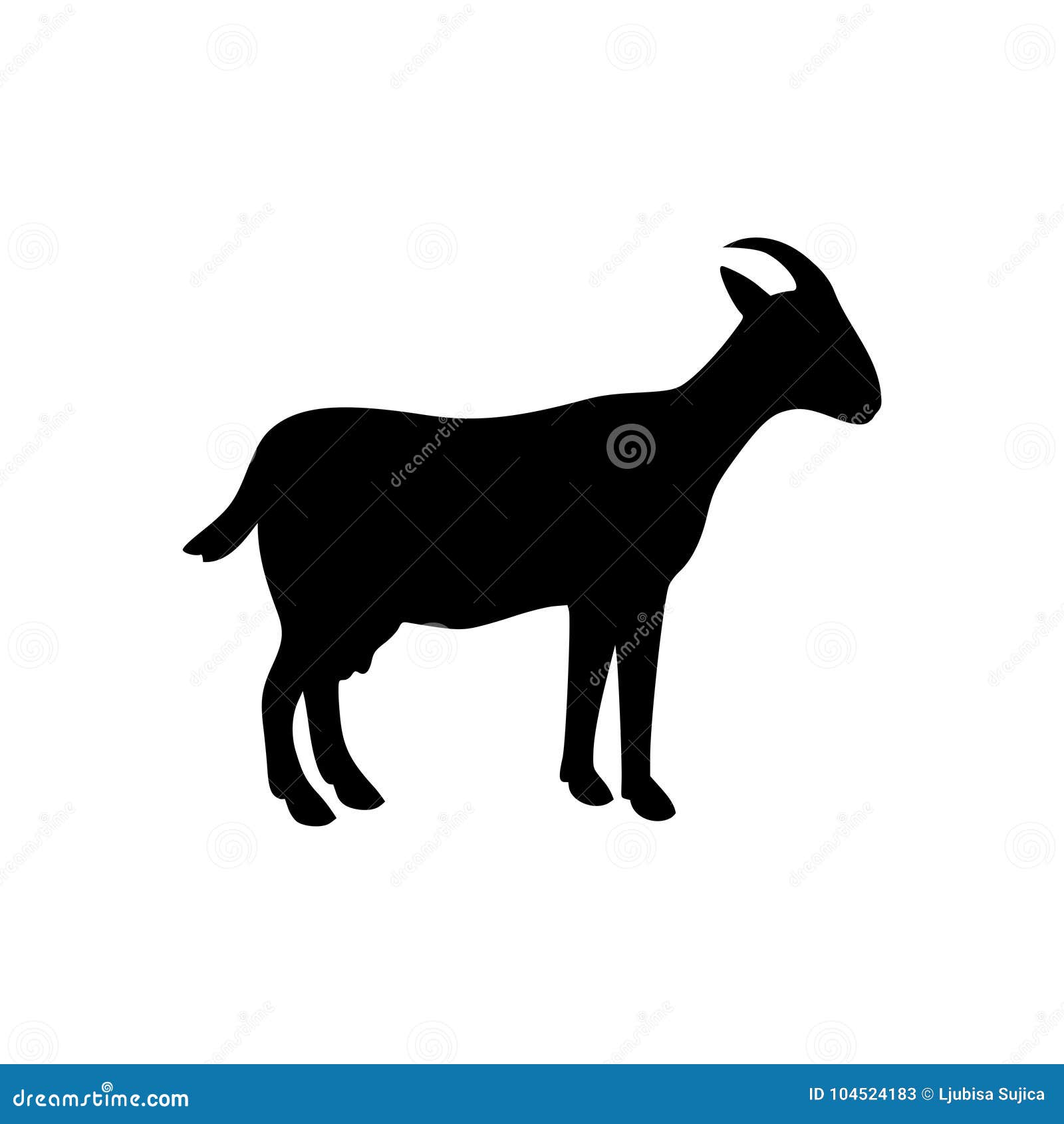 Icono de la cabra ilustración del vector. Ilustración de oriental ...