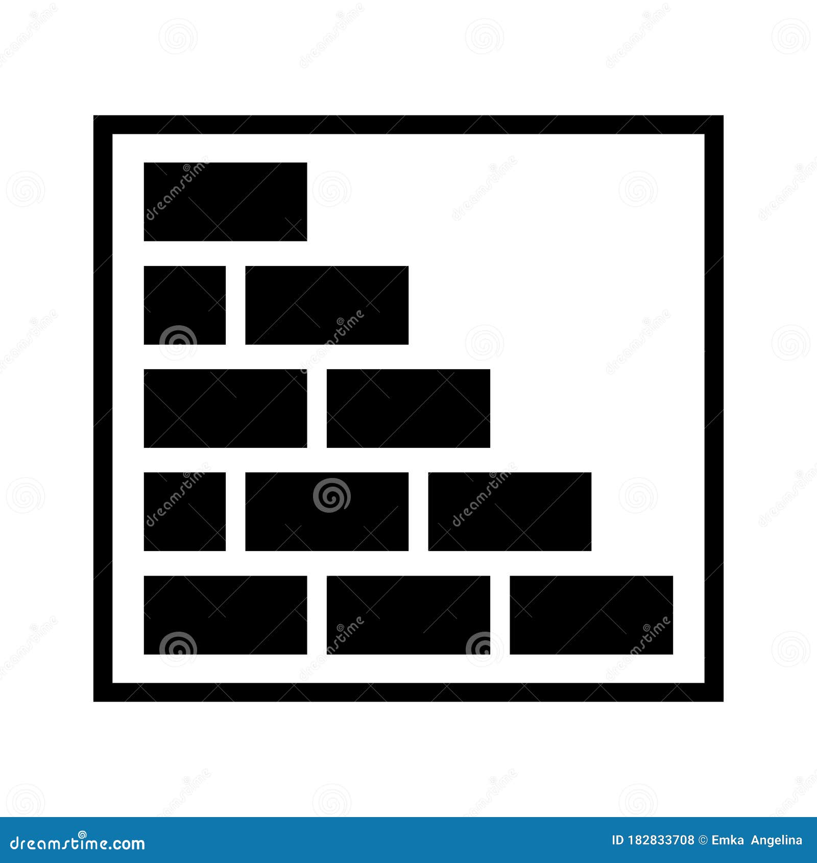 Icono De La Capa De Ladrillo O Logotipo Símbolo De Signo Aislado