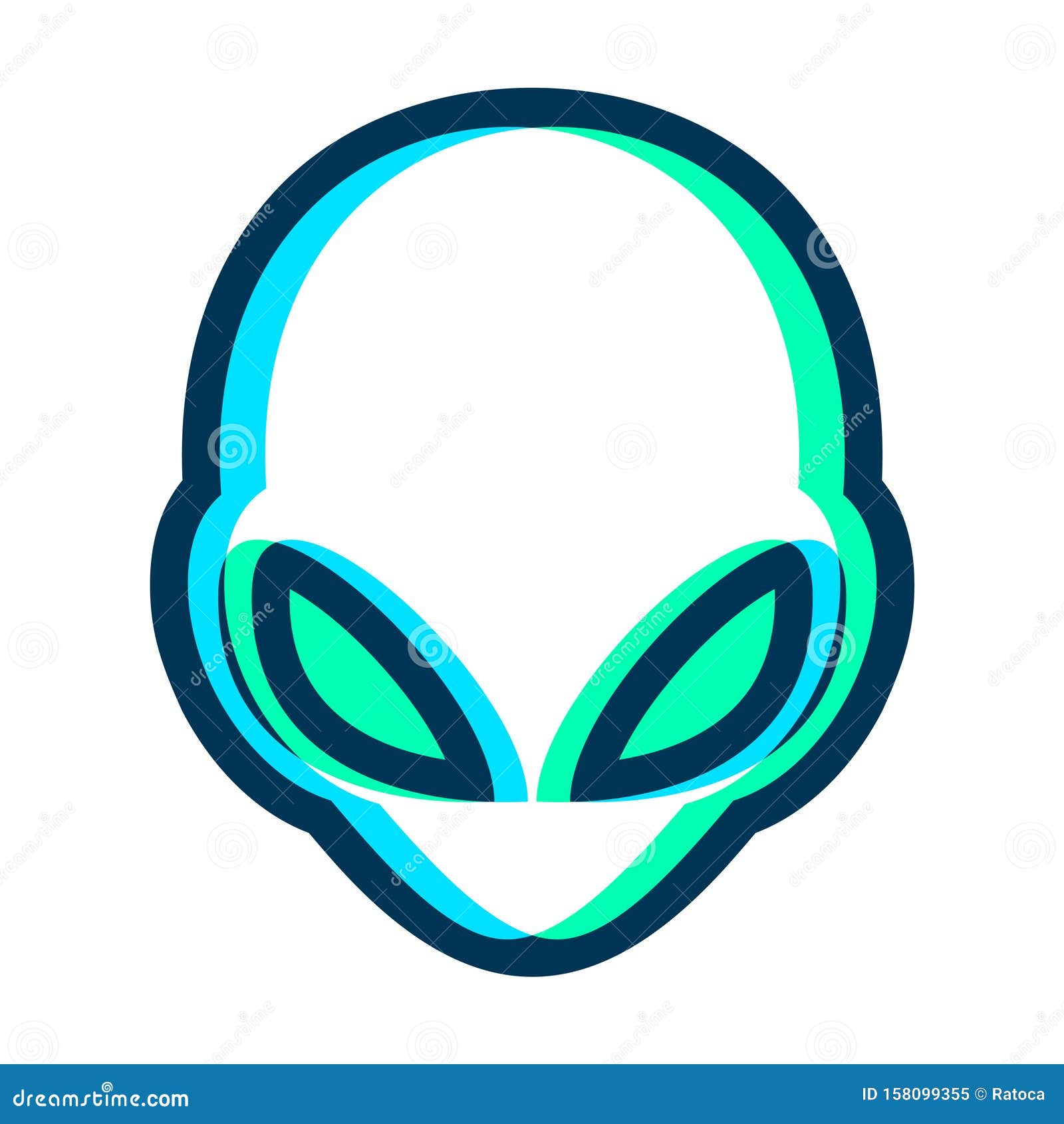 Icono de la cara de Alien ilustración del vector. Ilustración de ...