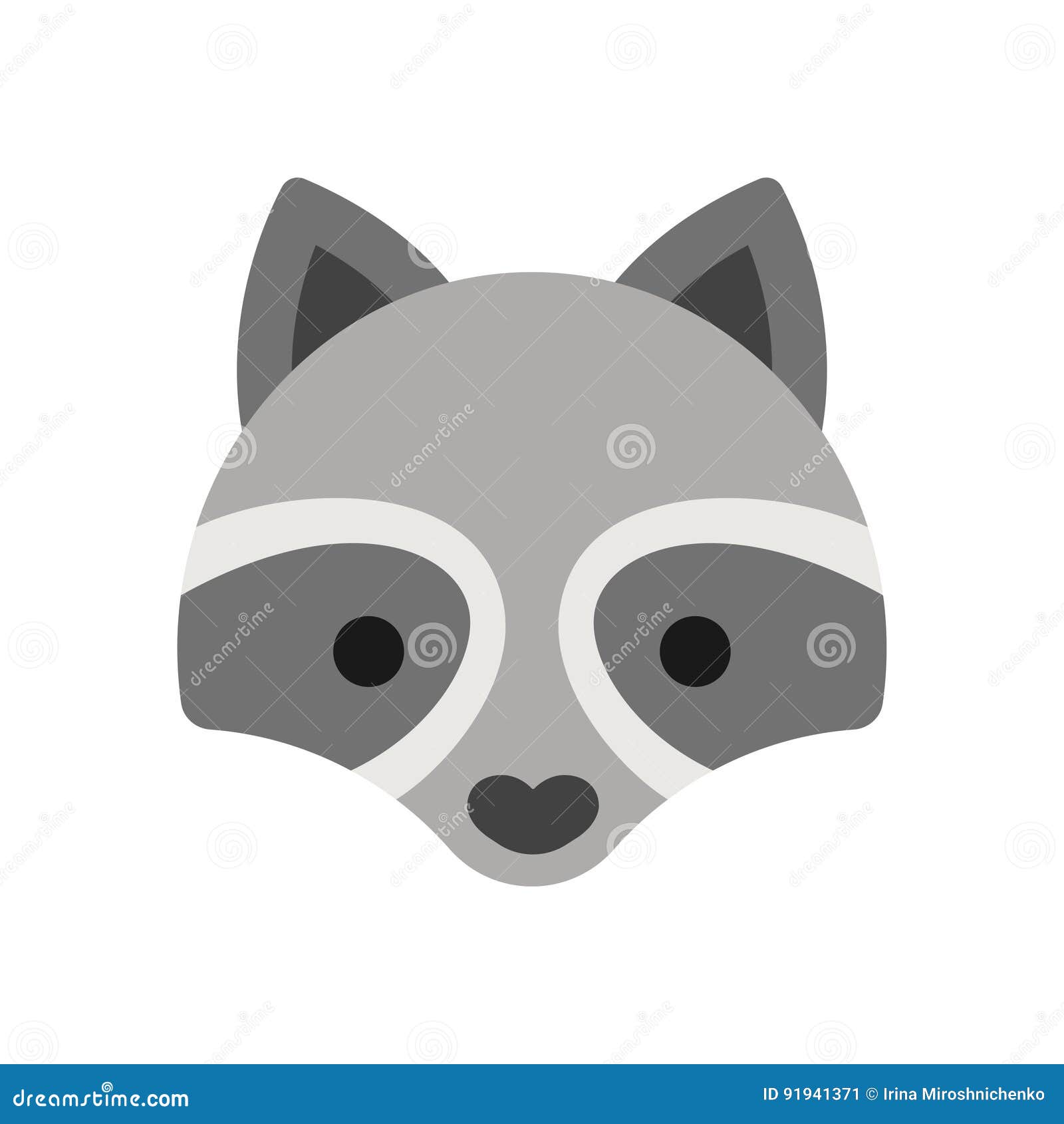 Icono De La Cara Del Mapache Ilustración del Vector - Ilustración de ...