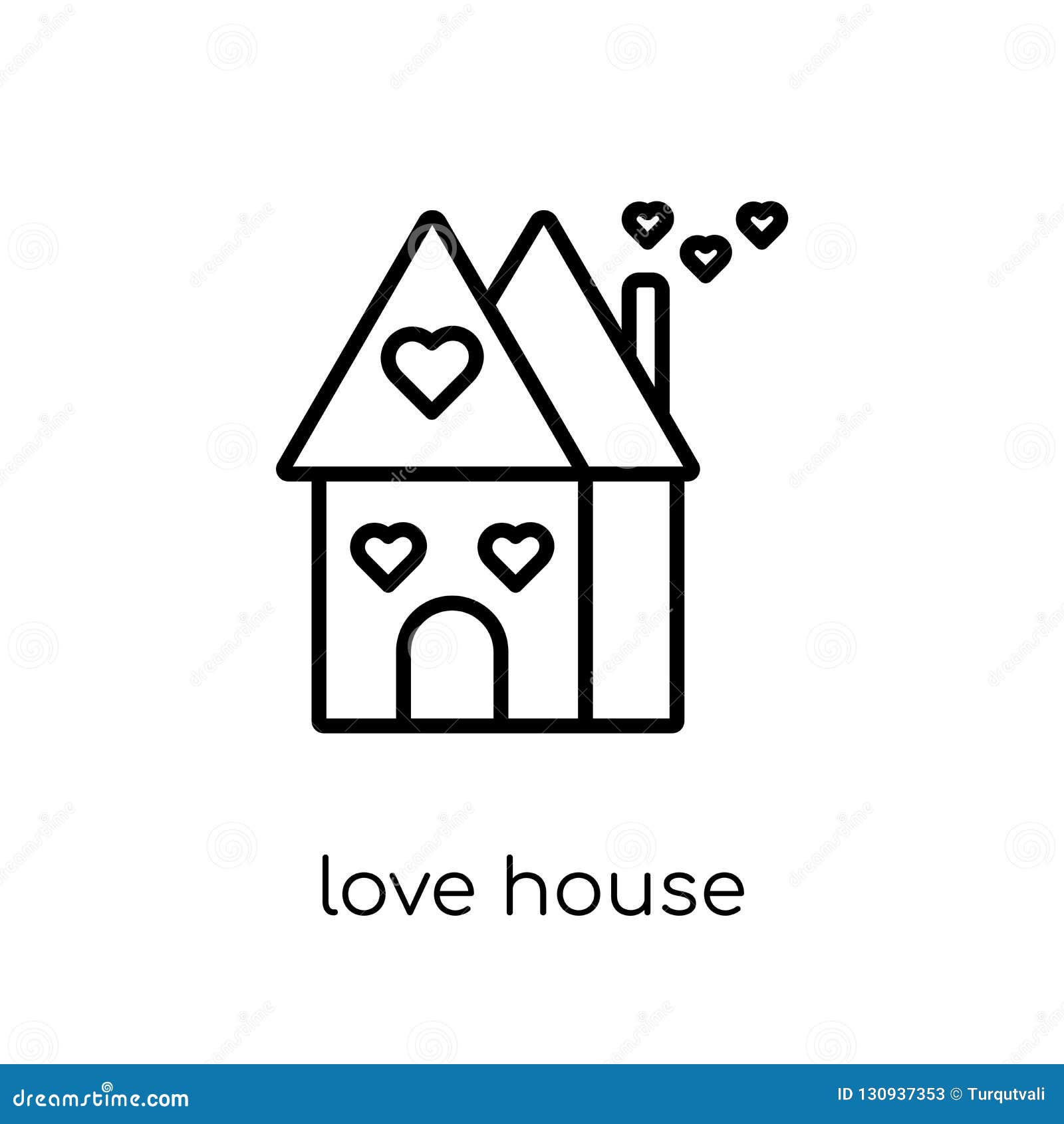 Icono de la casa del amor ilustración del vector. Ilustración de pares ...