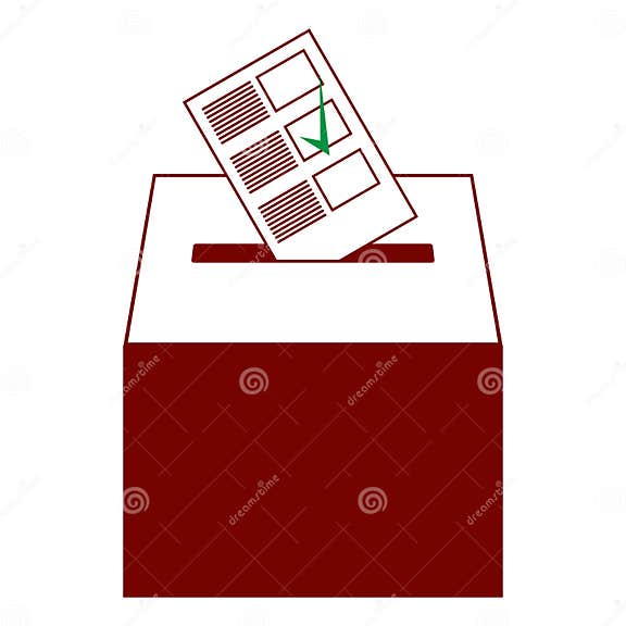 Icono De La Casilla De Votación Vector De Una Urna Electoral Cuadro