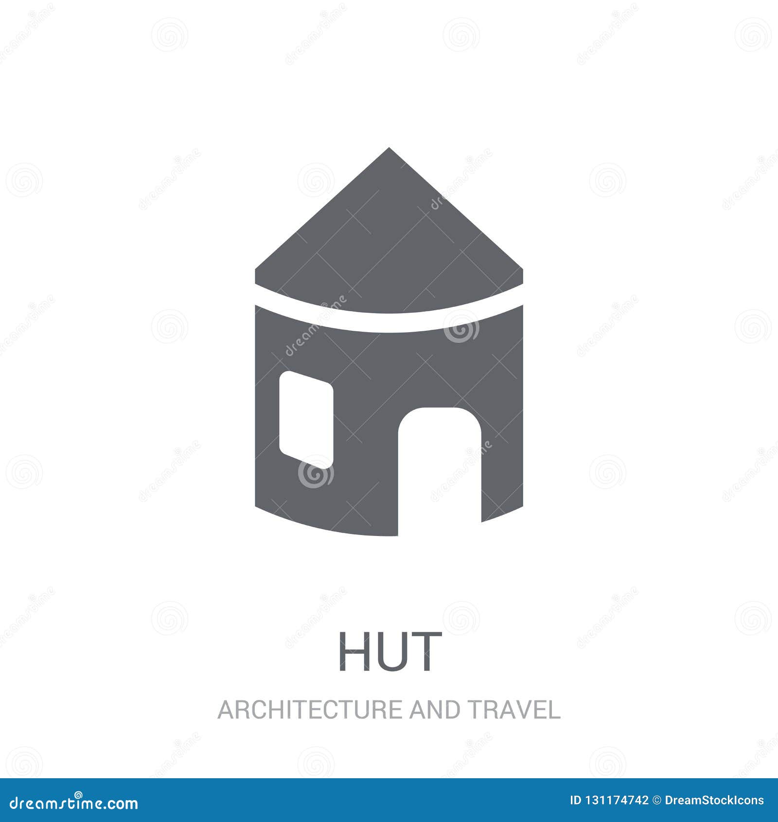 Icono de la choza ilustración del vector. Ilustración de vendimia ...