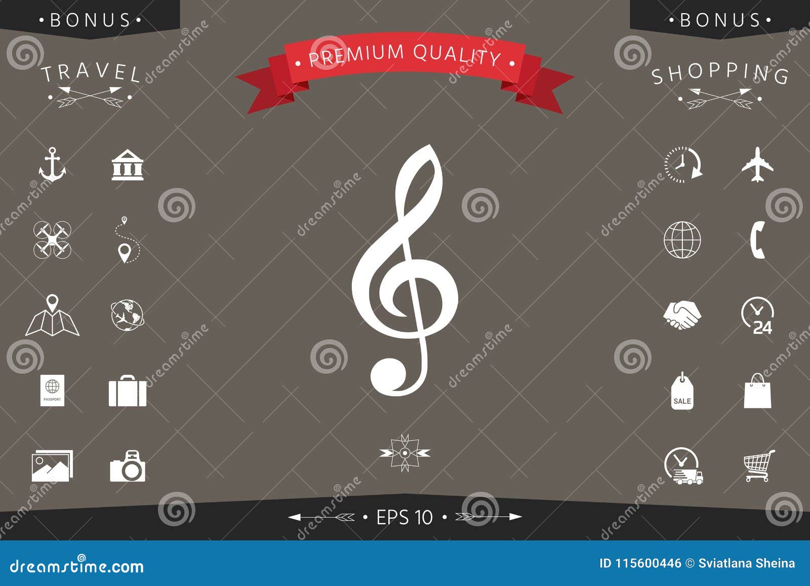 Icono de la clave de sol ilustración del vector. Ilustración de muestra ...