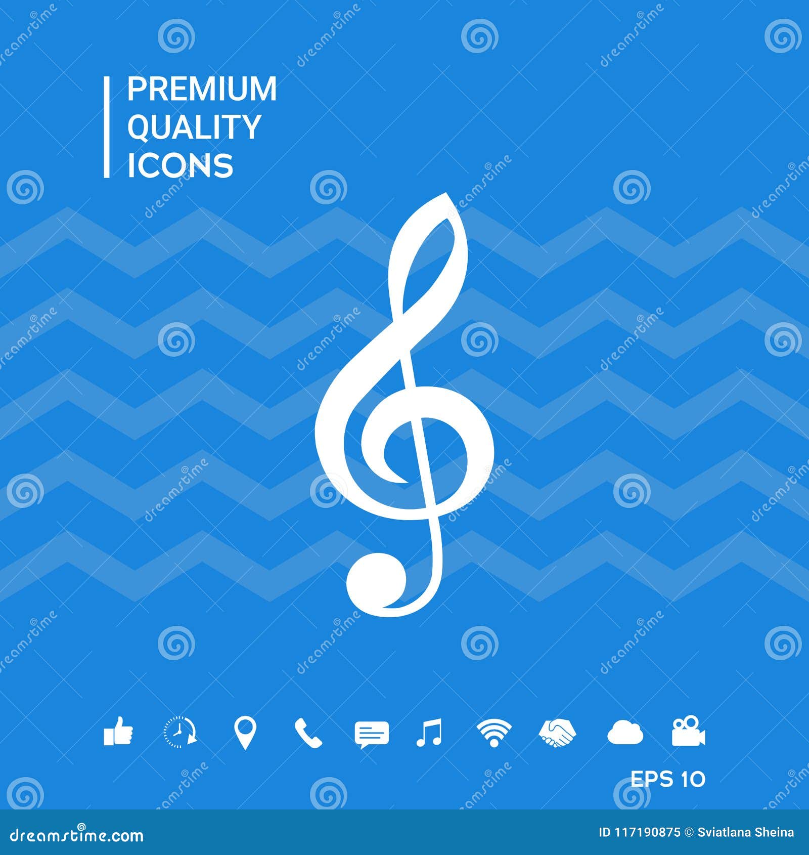 Icono de la clave de sol ilustración del vector. Ilustración de muestra ...