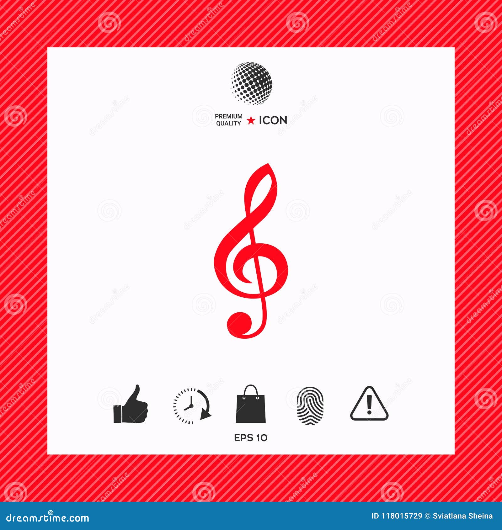 Icono de la clave de sol ilustración del vector. Ilustración de silueta ...