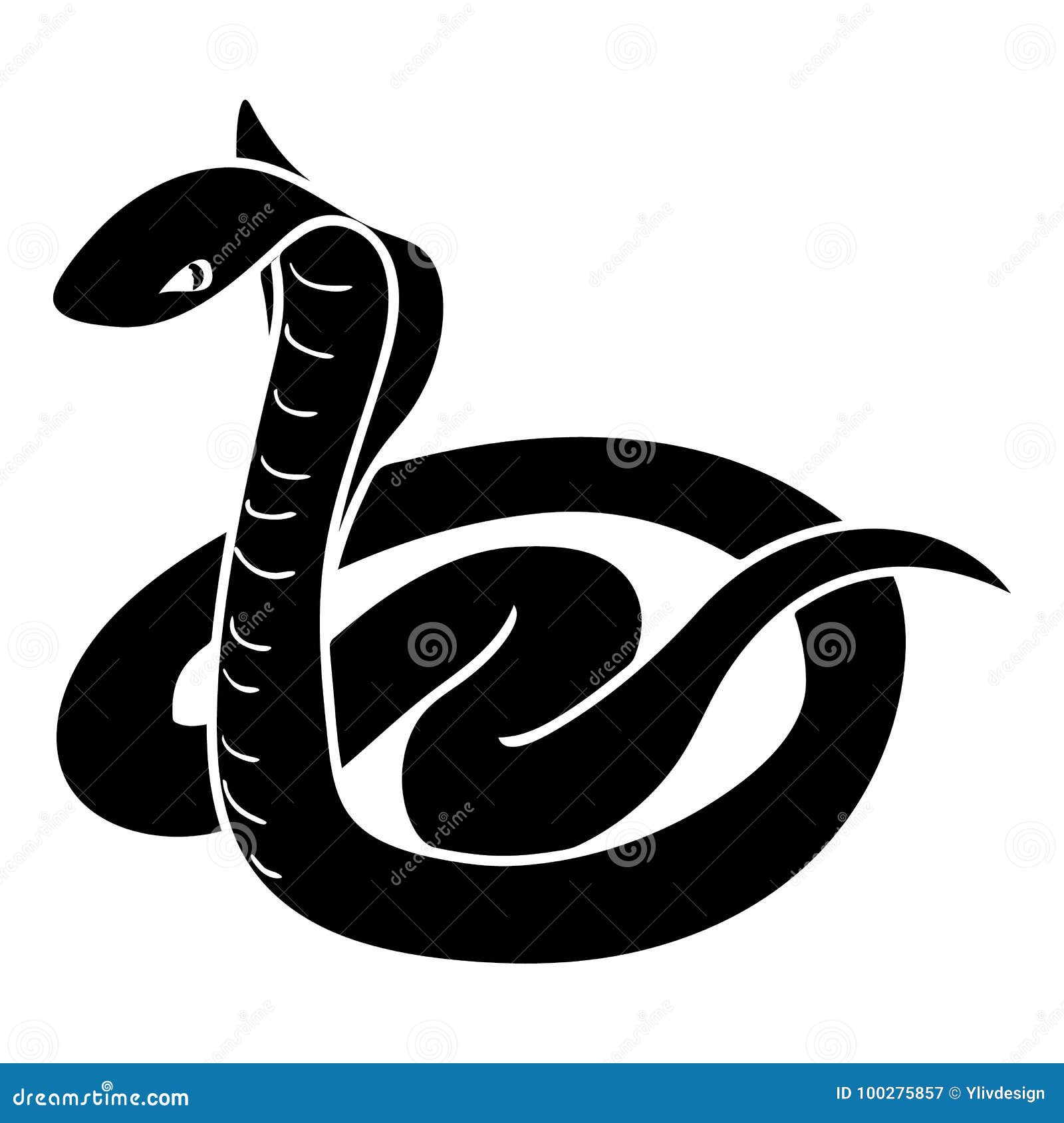 Icono De La Cobra Real, Estilo Simple Ilustración del Vector ...