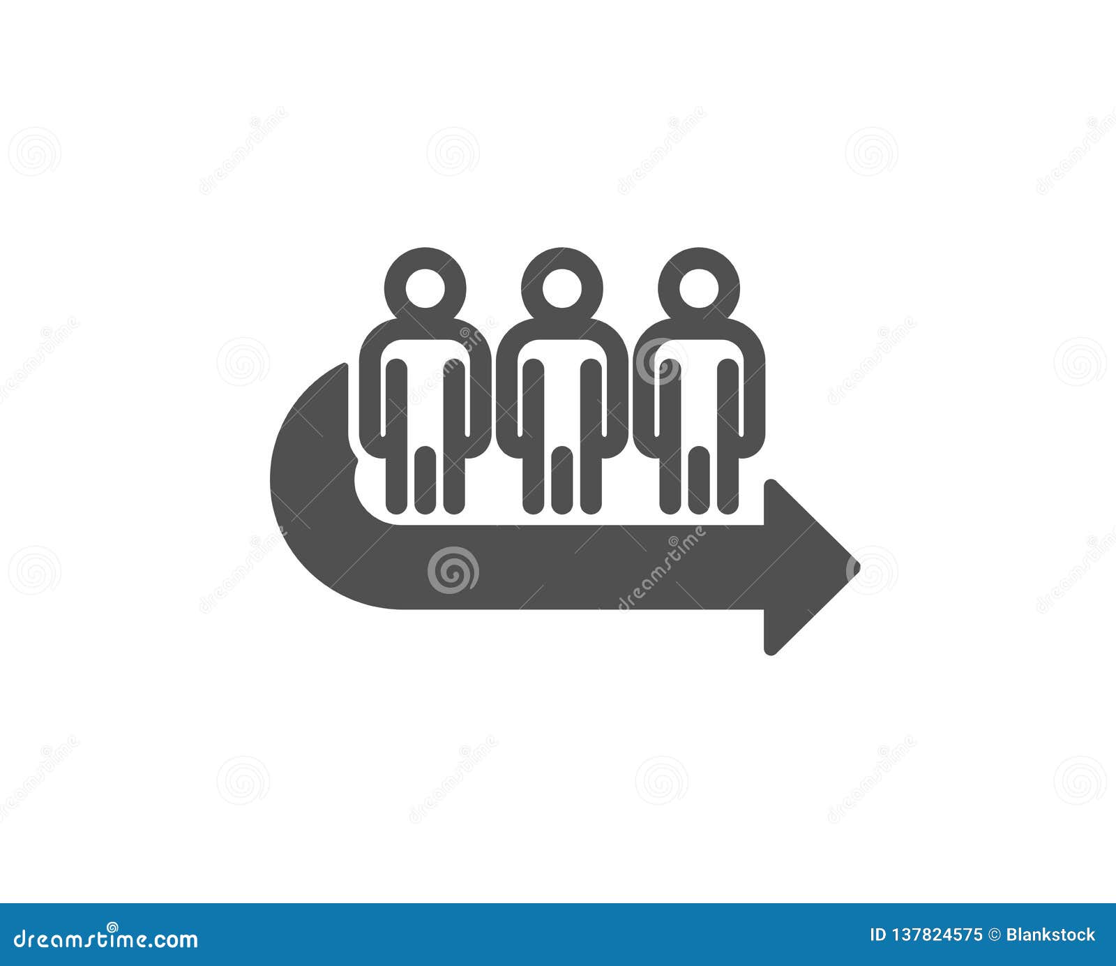 Icono De La Cola Muestra Que Espera De La Gente Vector Ilustración del ...