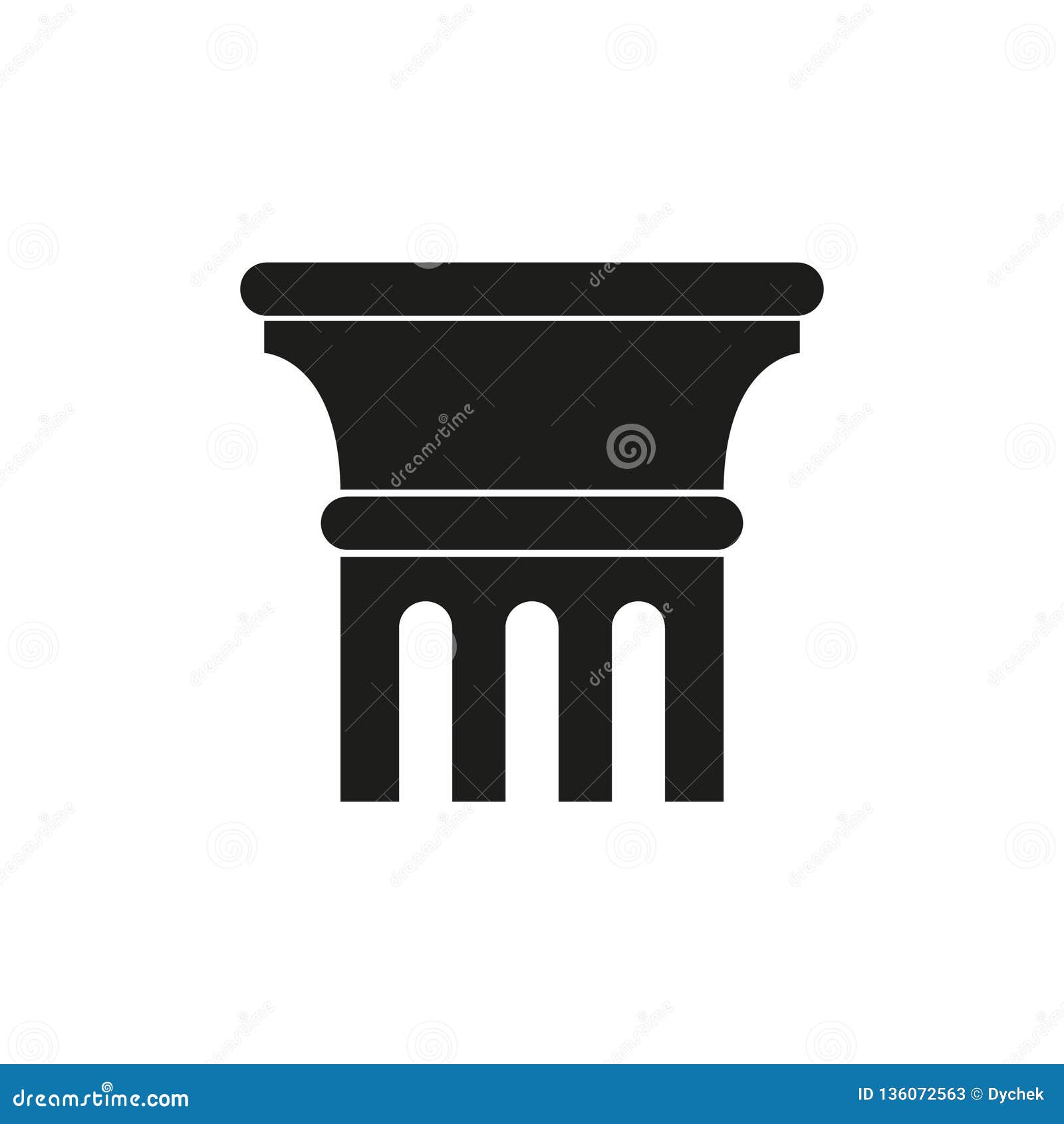 Icono De La Columna Ejemplo Simple Del Vector Ilustración del Vector ...