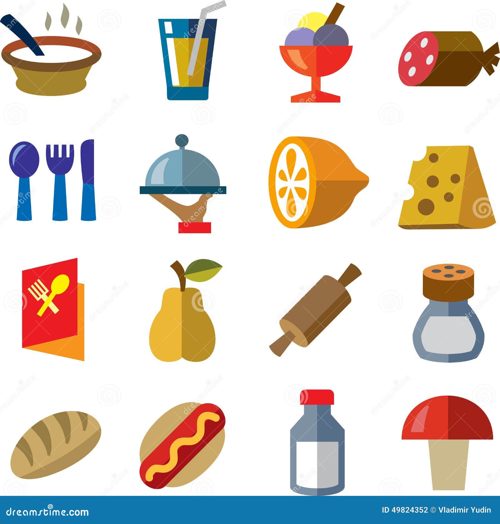 Icono de la comida ilustración del vector. Ilustración de cocina - 49824352