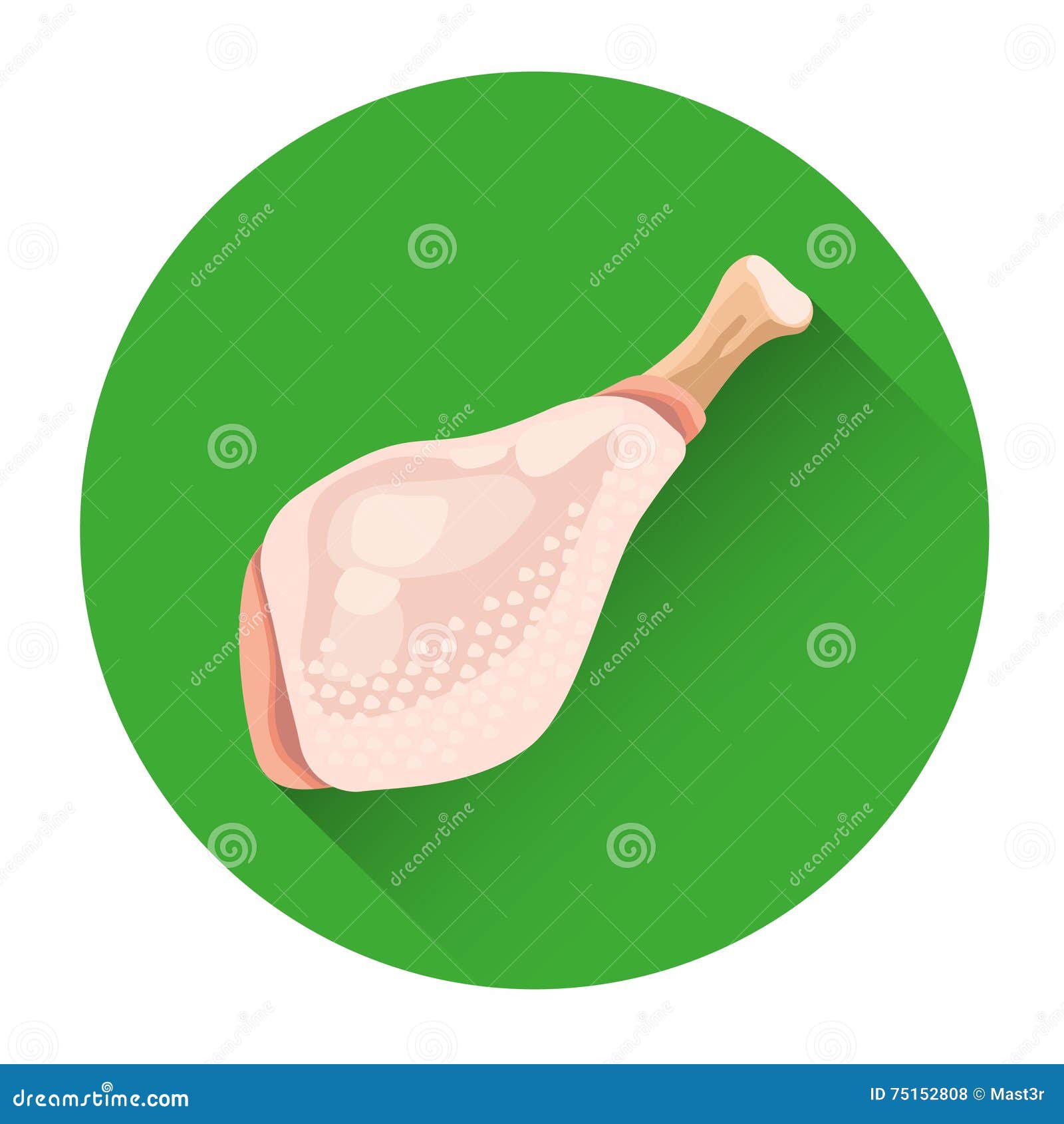 Icono De La Comida Fresca Del Pollo Entero Ilustración del Vector ...