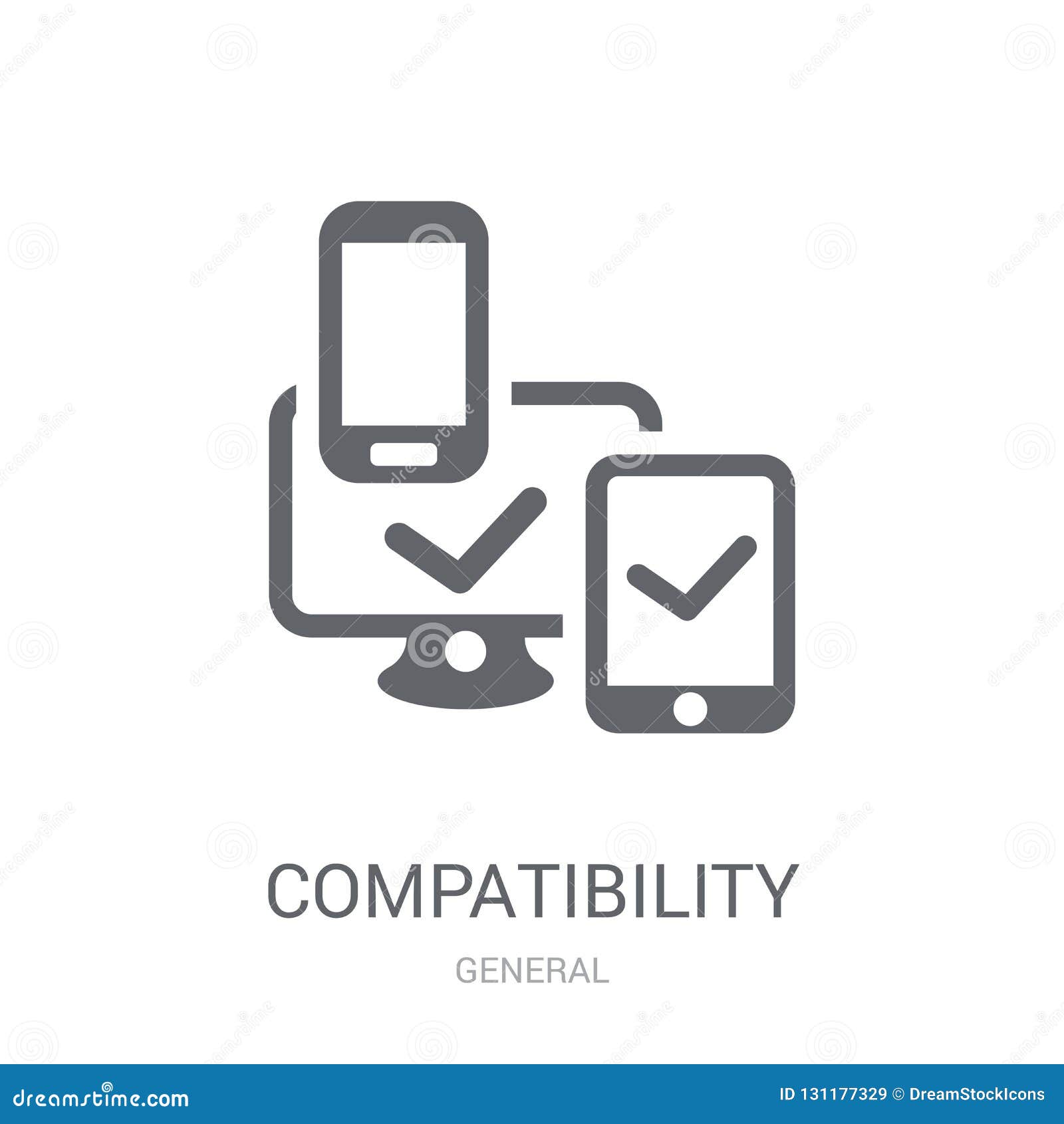 Icono de la compatibilidad ilustración del vector. Ilustración de ...