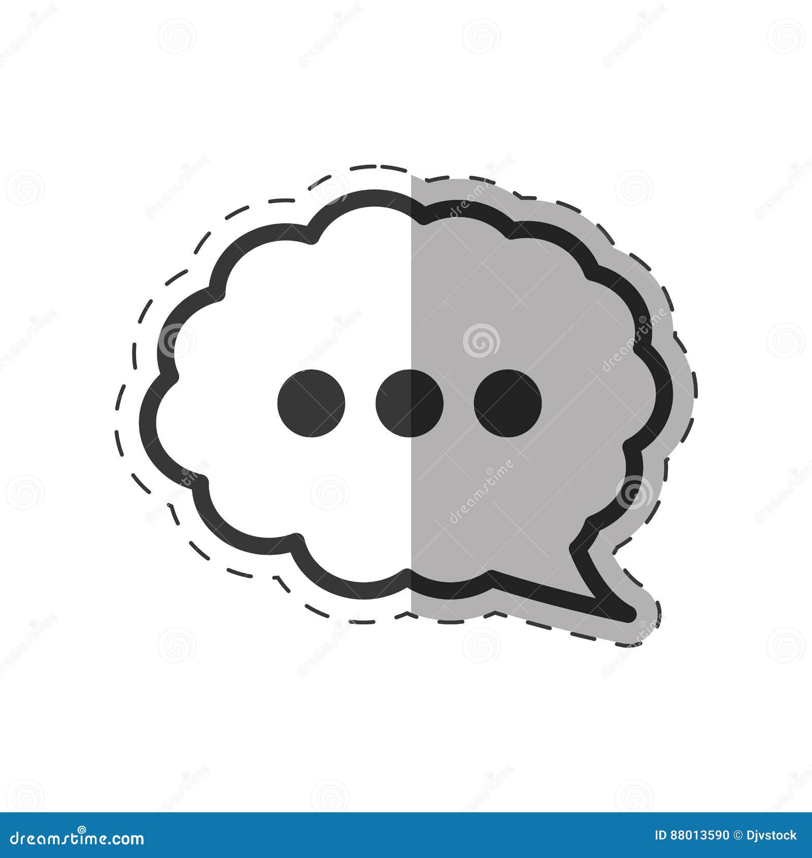Icono De La Comunicación Verbal De La Nube Stock de ilustración ...