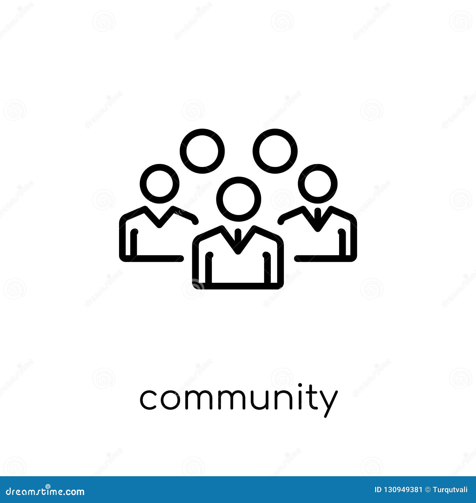 Icono de la comunidad ilustración del vector. Ilustración de persona ...