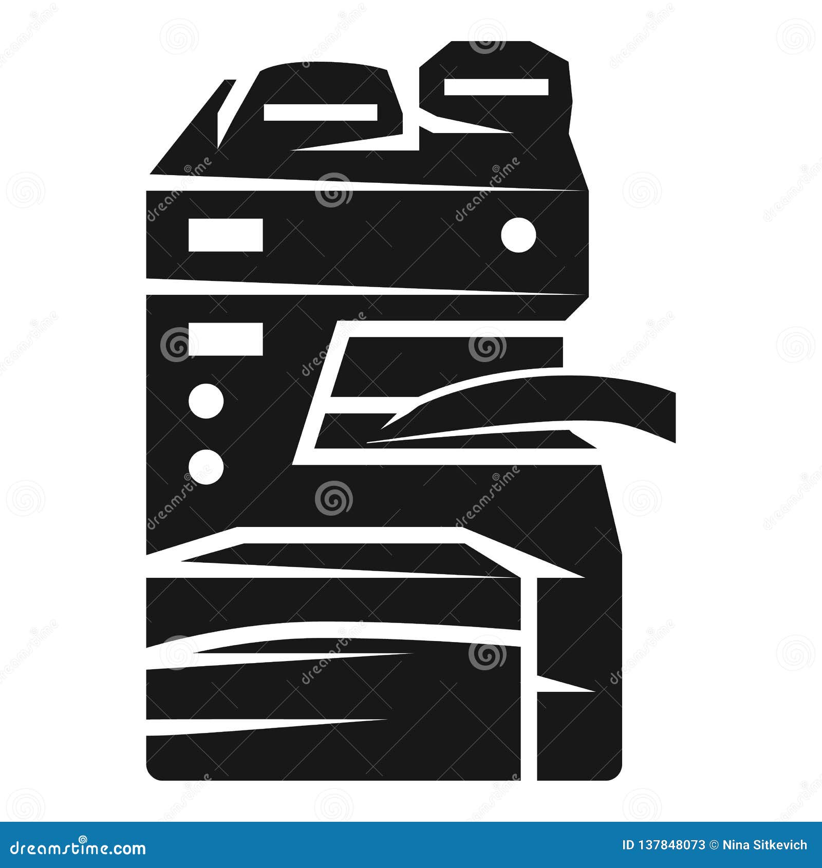 Icono De La Copiadora De Oficina, Estilo Simple Ilustración del Vector ...