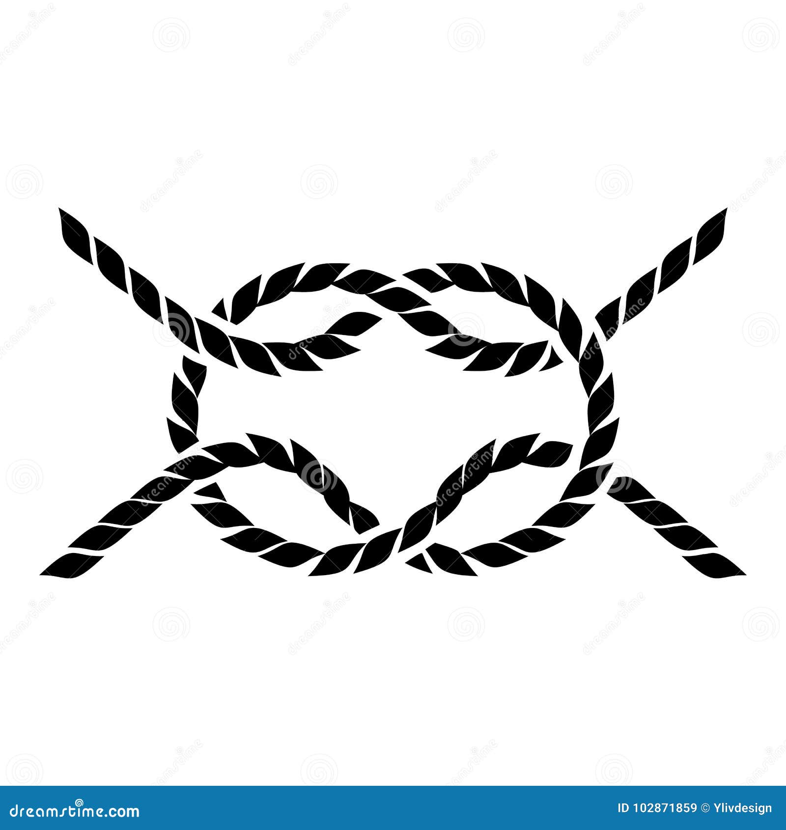 Icono De La Cuerda, Estilo Simple Ilustración del Vector - Ilustración ...