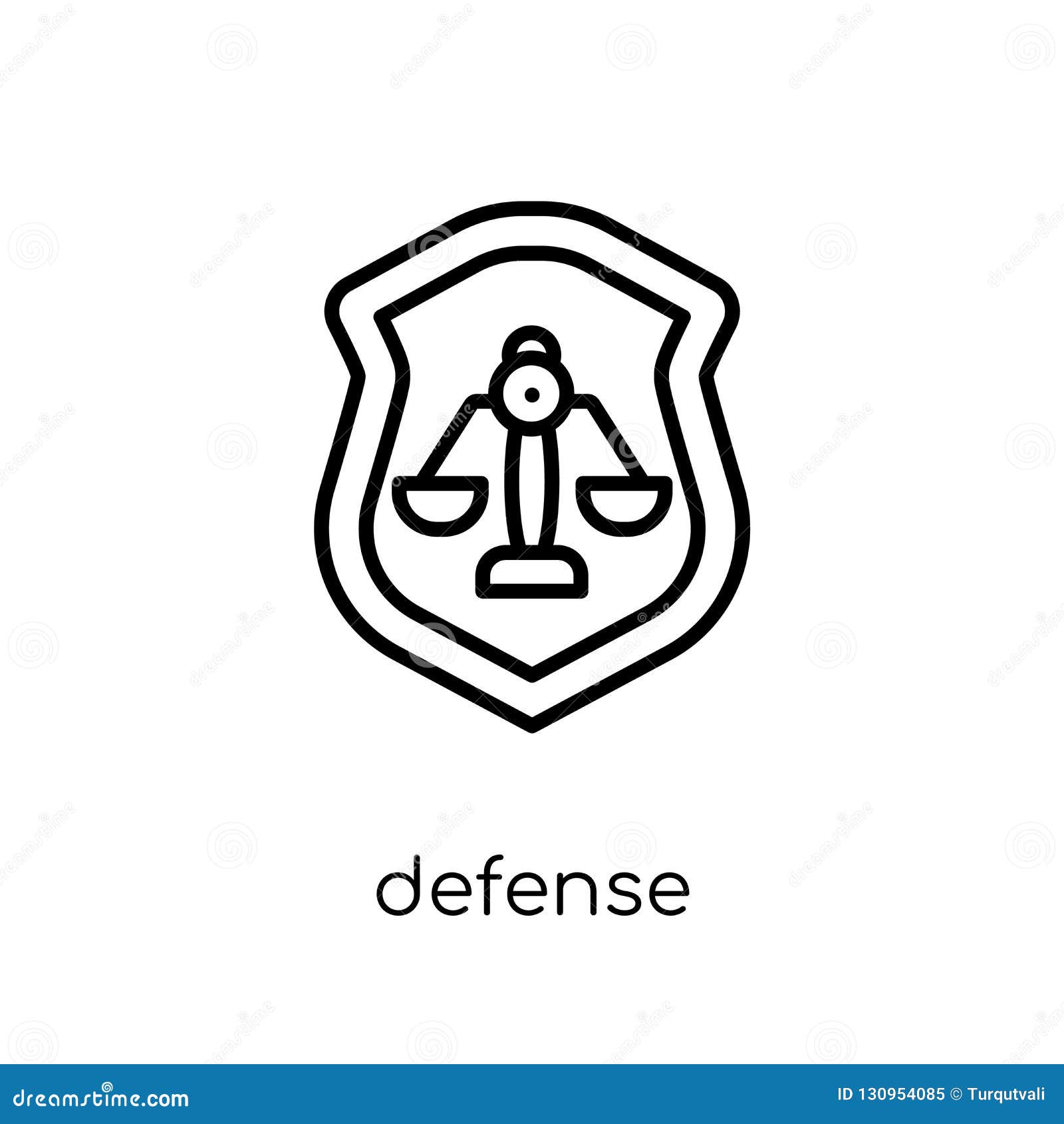 Icono De La Defensa Icono Linear Plano Moderno De Moda De La Defensa ...