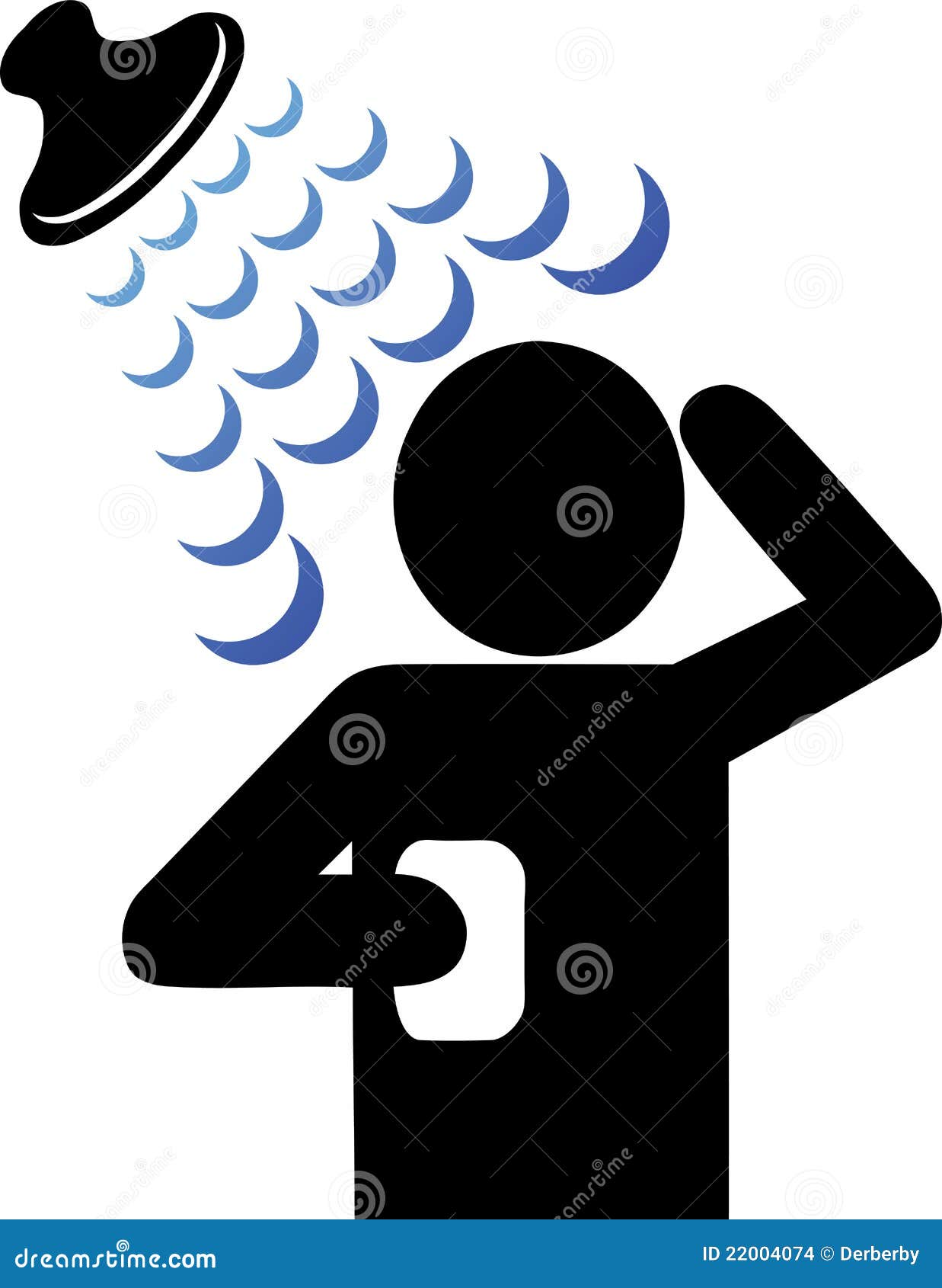 Icono de la ducha ilustración del vector. Ilustración de gota - 22004074