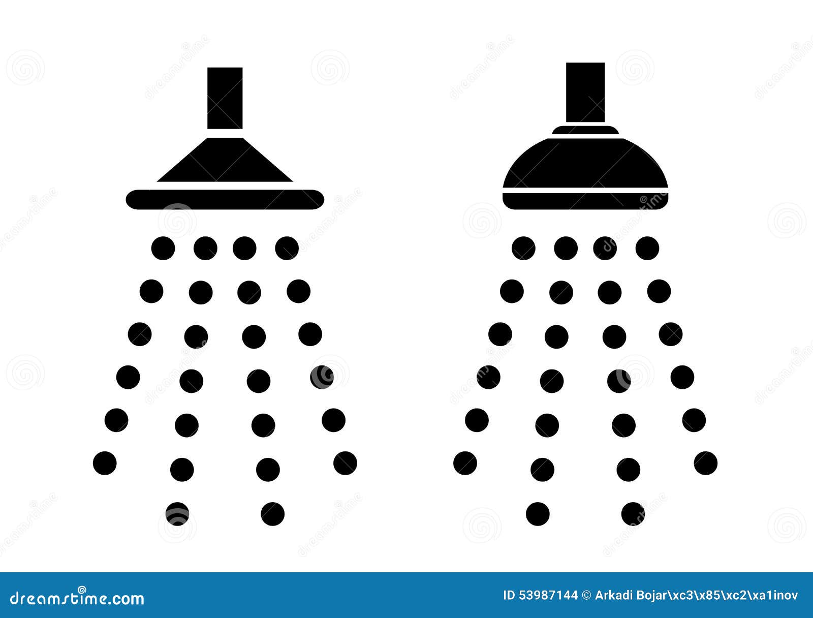 Icono de la ducha ilustración del vector. Ilustración de icono - 53987144