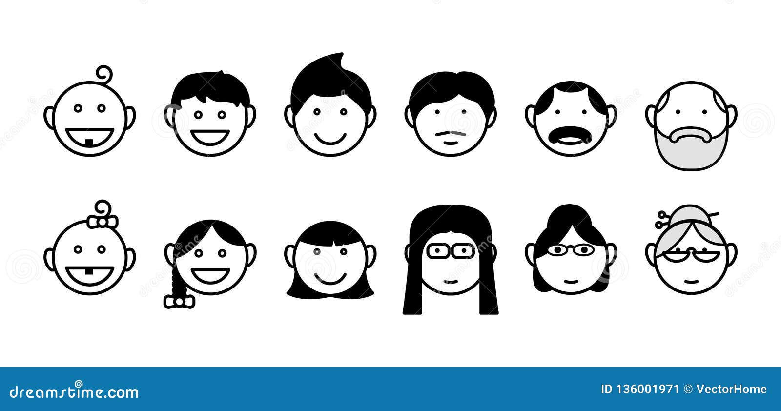 Icono De La Edad, Vector, Ejemplo Del Vector Ilustración del Vector ...