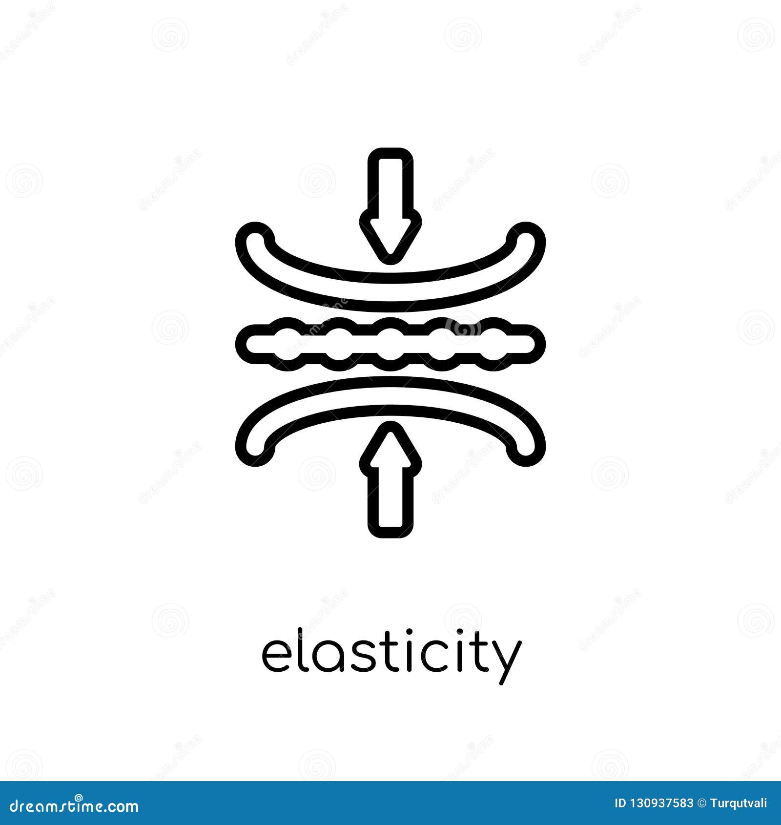 Icono De La Elasticidad De La Colección De La Elasticidad Ilustración ...