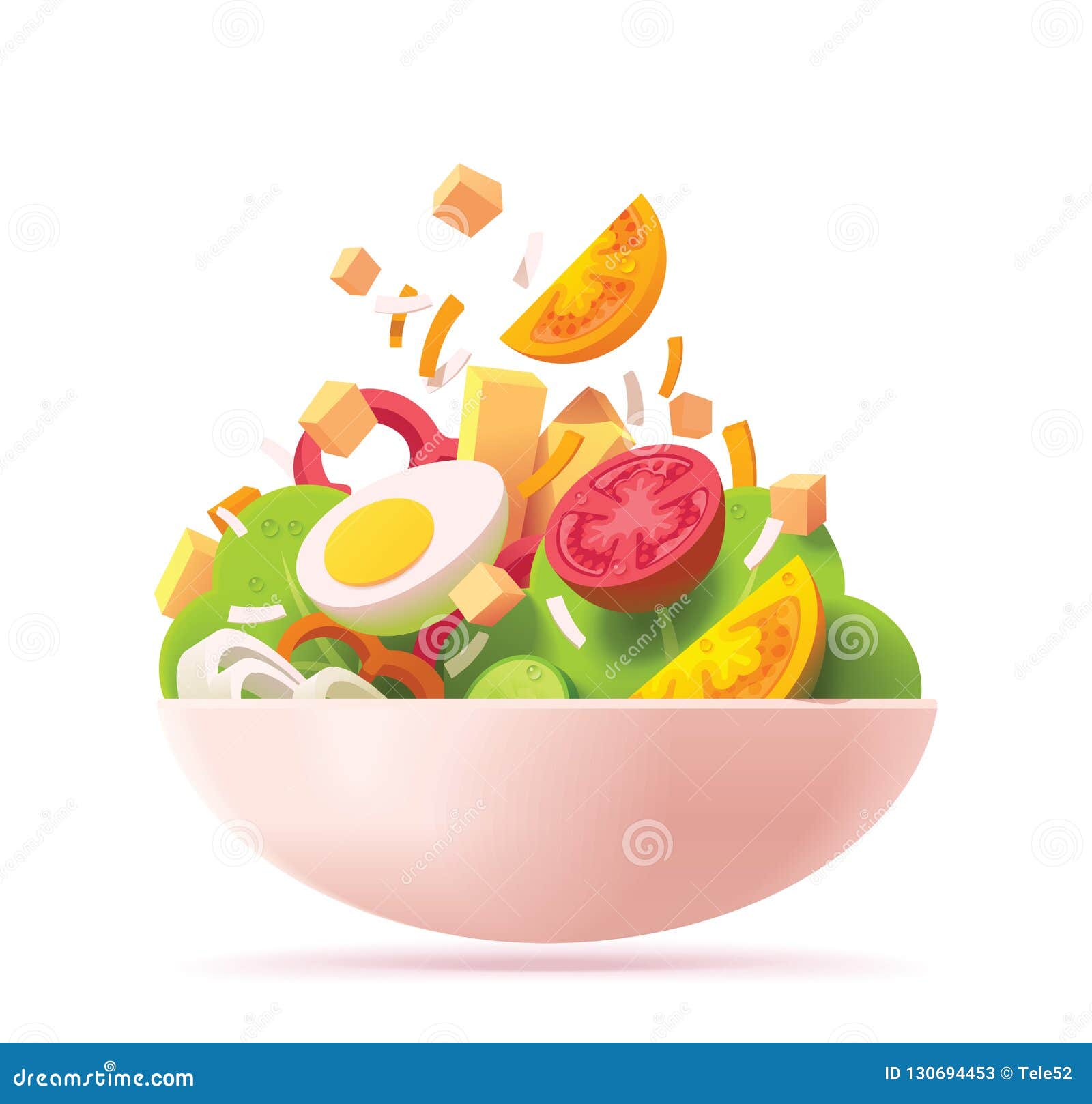 Icono De La Ensalada Verde Del Vector Ilustración del Vector ...