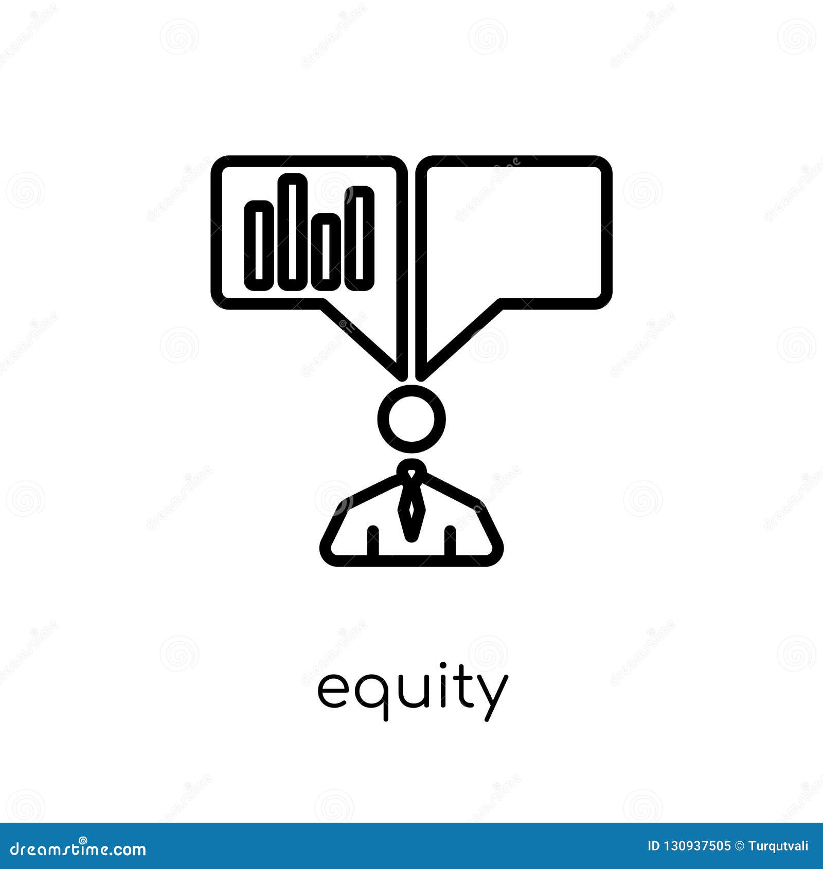 Icono de la equidad ilustración del vector. Ilustración de renta ...