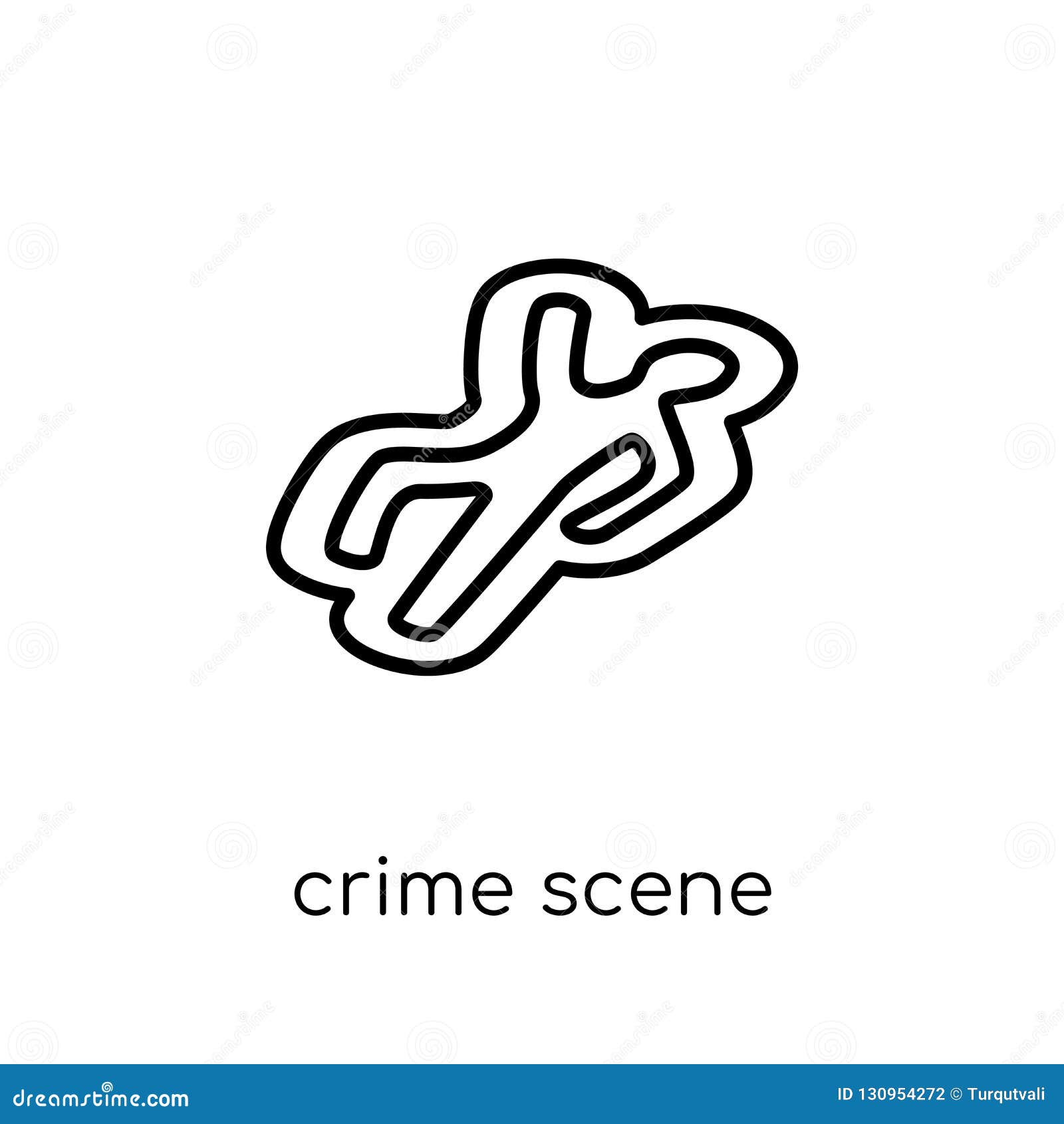 Icono De La Escena Del Crimen Escena Del Crimen Linear Plana Moderna De ...