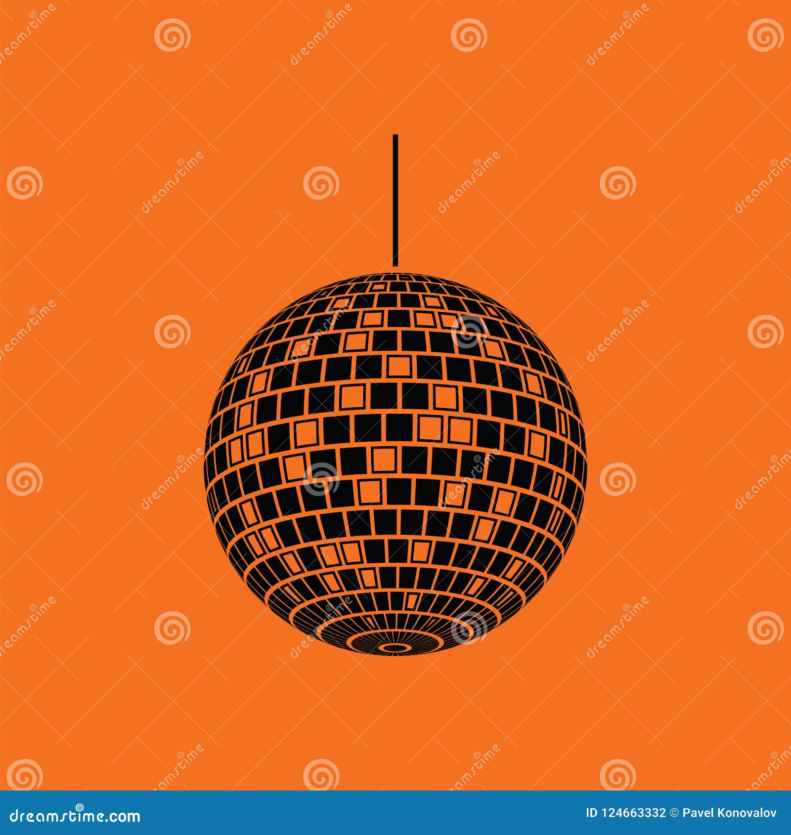 Icono De La Esfera Del Disco Del Partido Ilustración del Vector ...