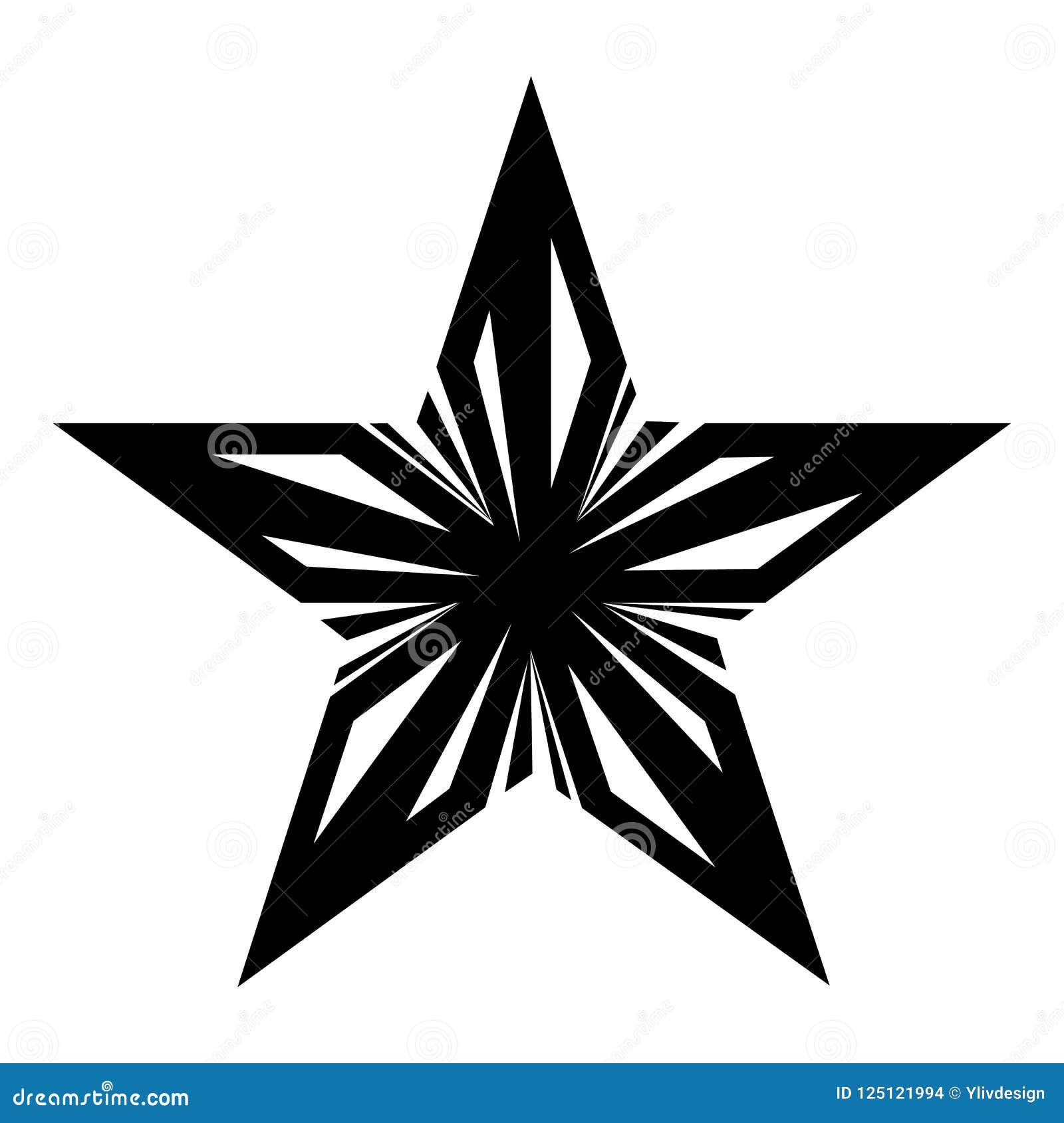 Icono De La Estrella, Estilo Simple Stock de ilustración - Ilustración ...