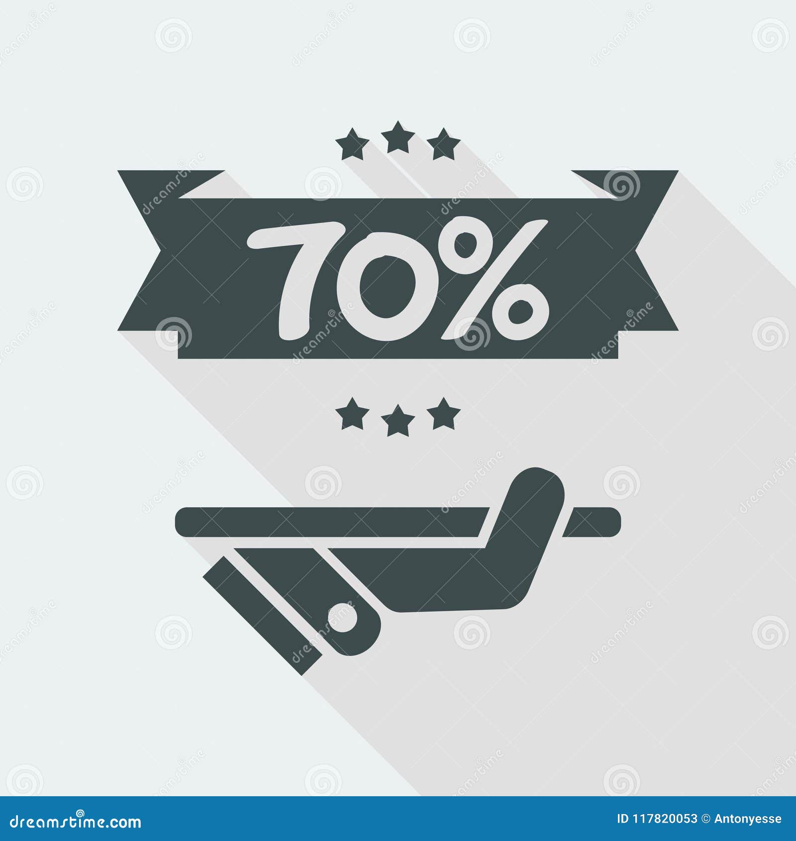 Icono De La Etiqueta Del 70% Ilustración del Vector - Ilustración de ...