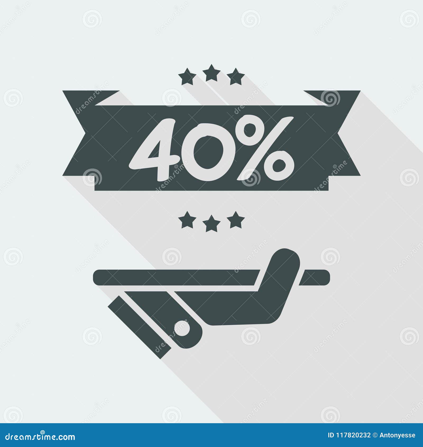 Icono De La Etiqueta Del 40% Ilustración del Vector - Ilustración de ...