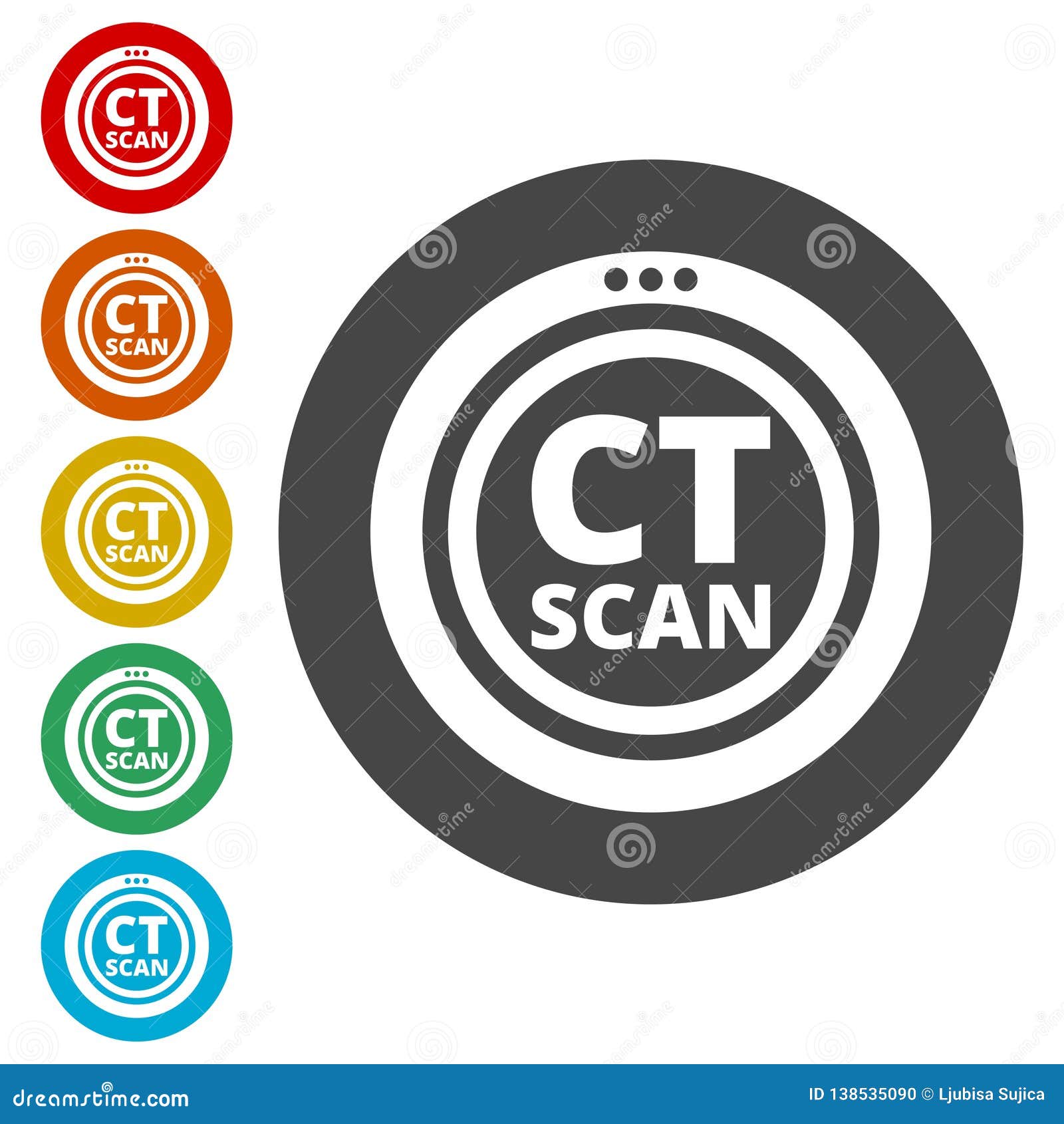 Icono De La Exploración Del CT, Escáner Del CT Ilustración del Vector ...