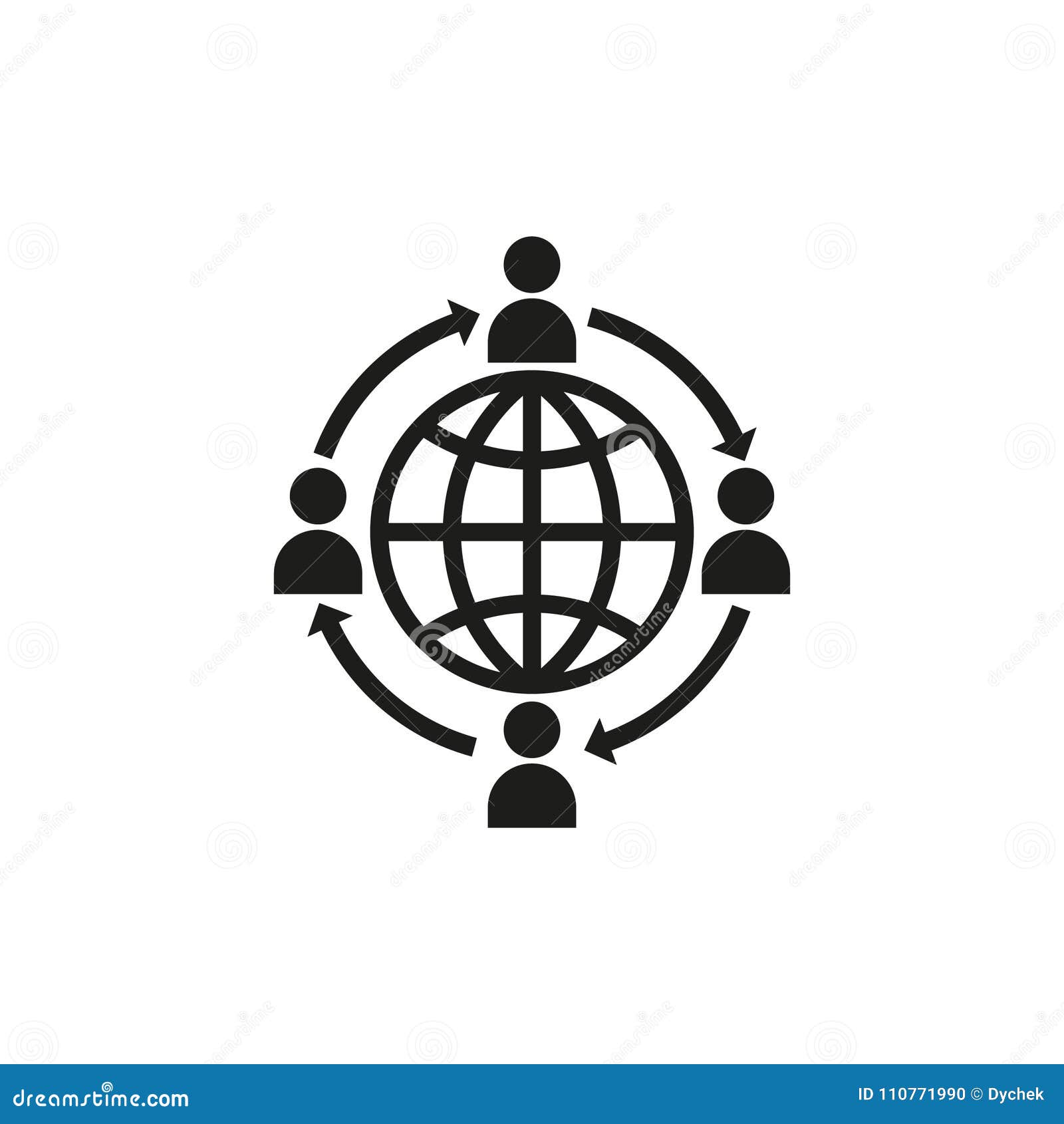 Icono De La Externalización Ejemplo Simple Del Vector Ilustración del ...