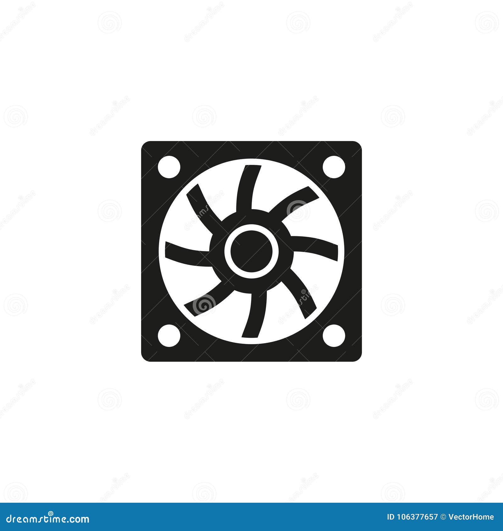 Icono de la fan, ejemplo ilustración del vector. Ilustración de ...