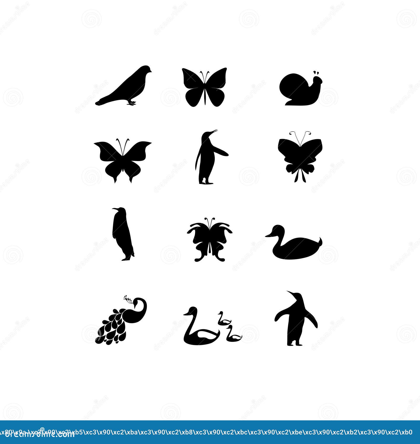 Icono de la fauna stock de ilustración. Ilustración de negro - 56685951