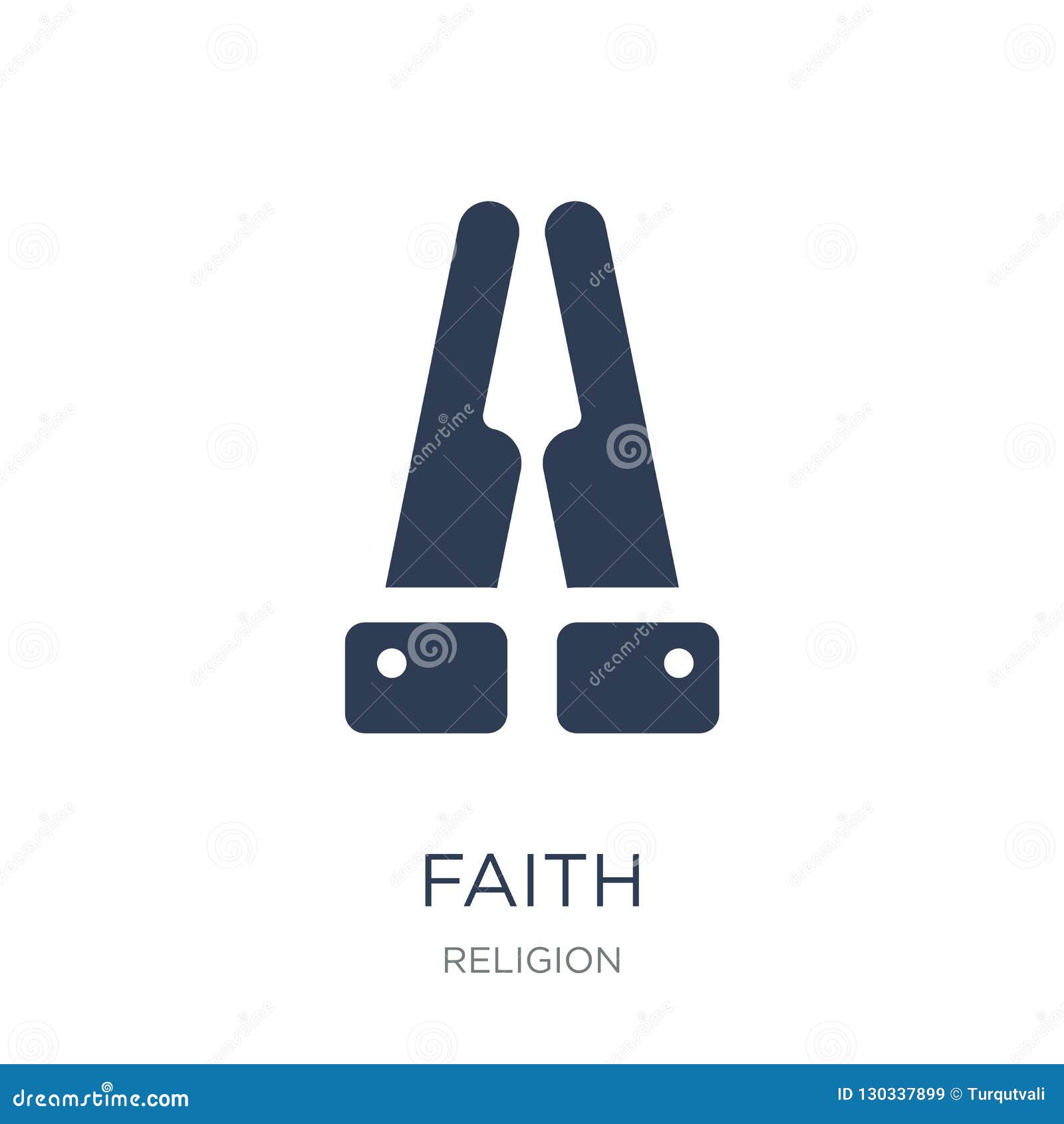 Icono de la fe ilustración del vector. Ilustración de rezo - 130337899