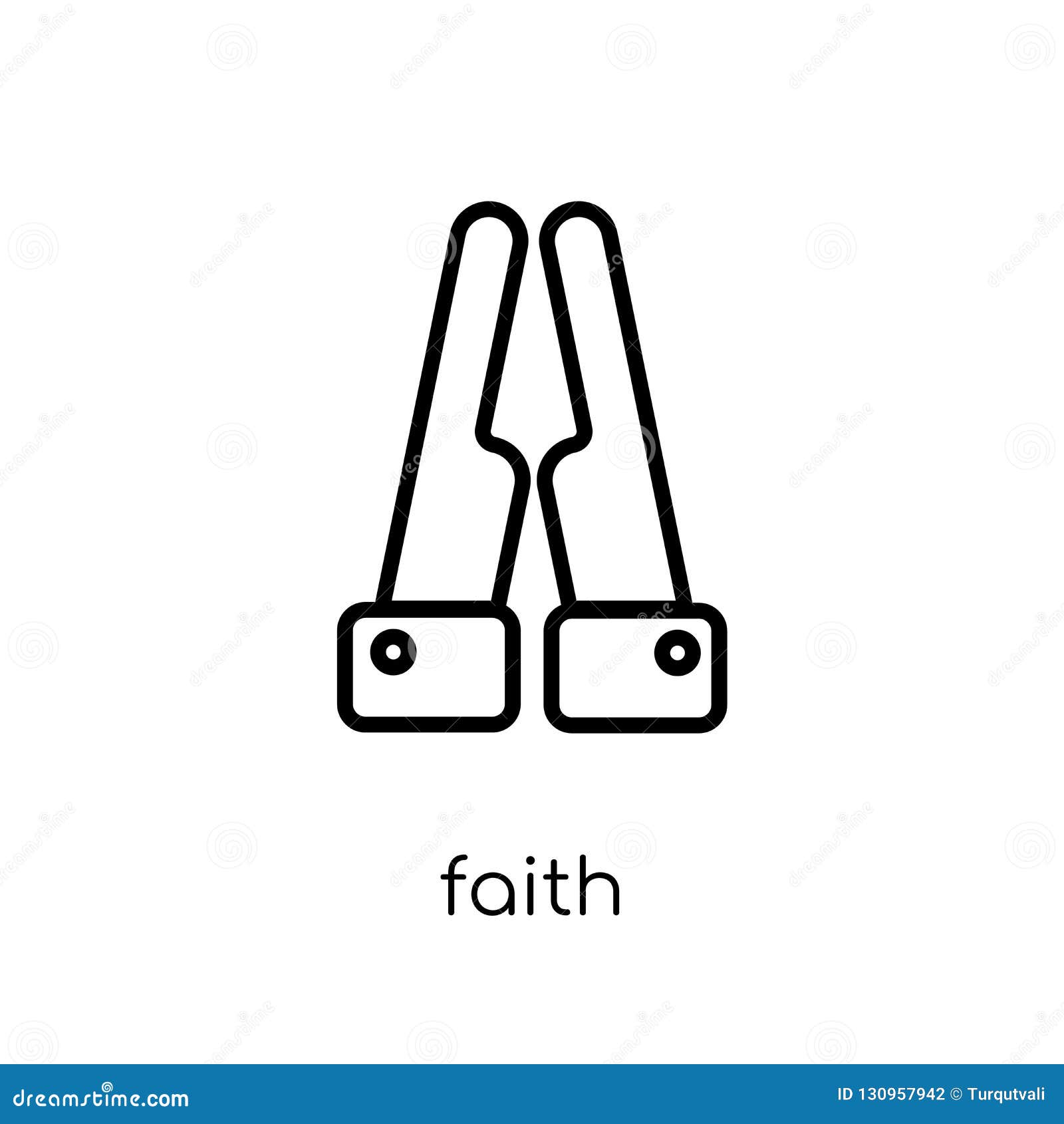Icono De La Fe Icono Linear Plano Moderno De Moda De La Fe Del Vector ...