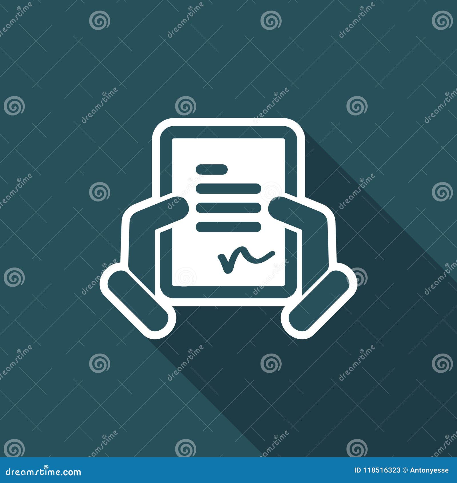 Icono De La Firma Del Documento Ilustración del Vector - Ilustración de ...