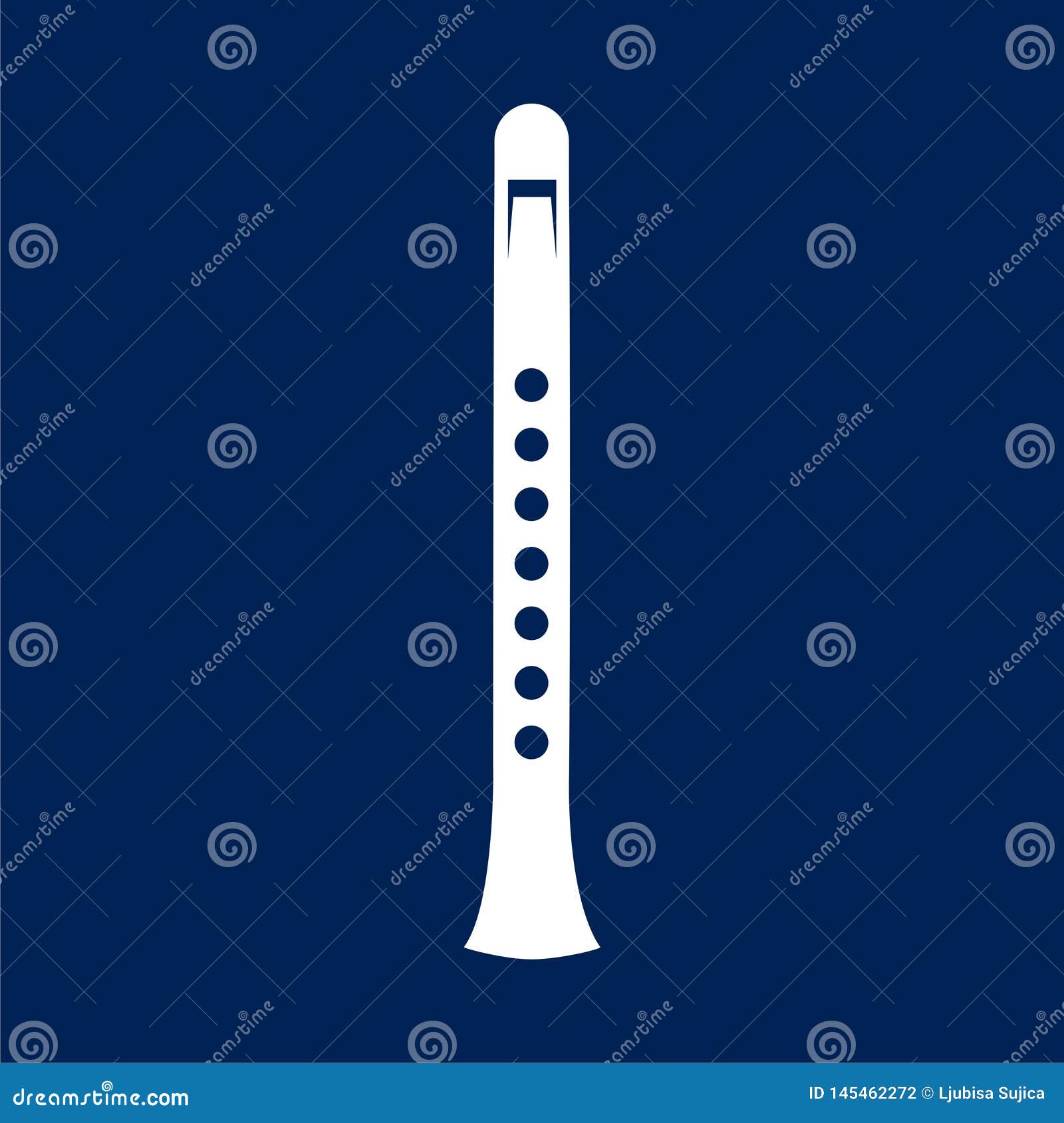 Icono De La Flauta - Ejemplo Del Vector Ilustración del Vector ...