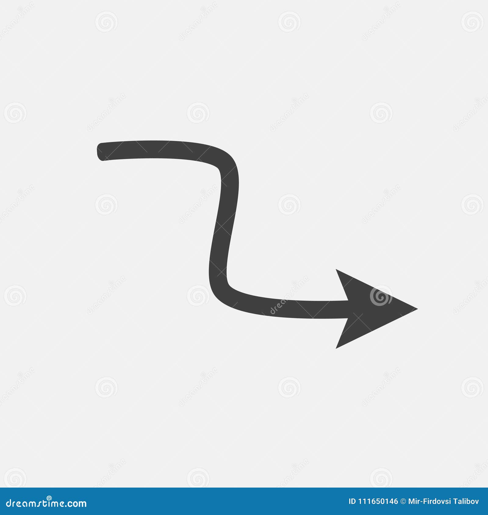 Icono De La Flecha De La Curva Stock de ilustración - Ilustración de ...