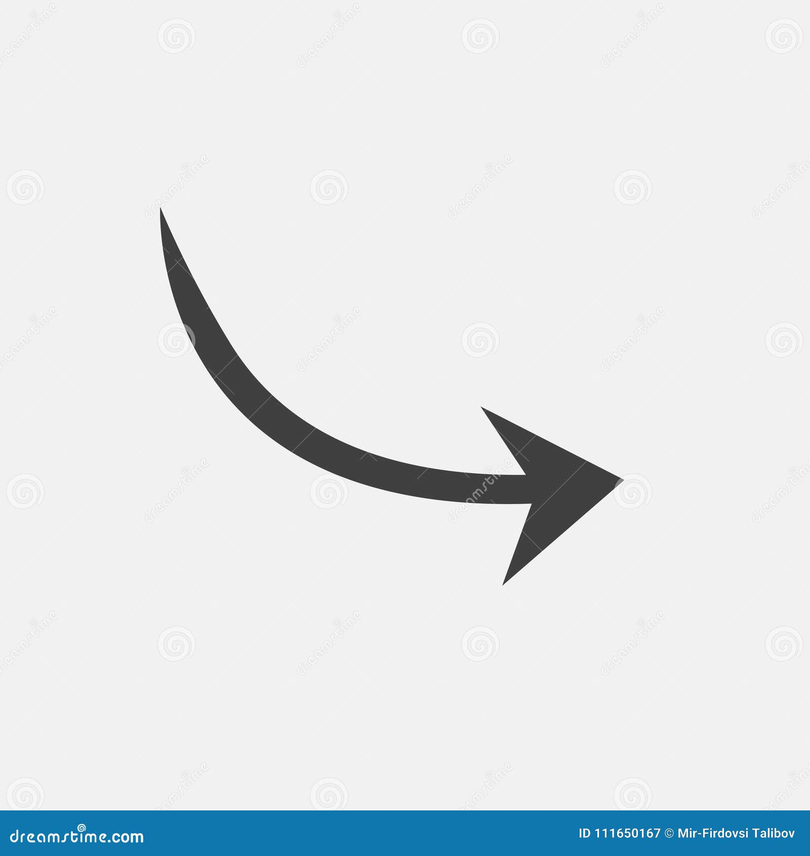 Icono De La Flecha De La Curva Stock de ilustración - Ilustración de ...