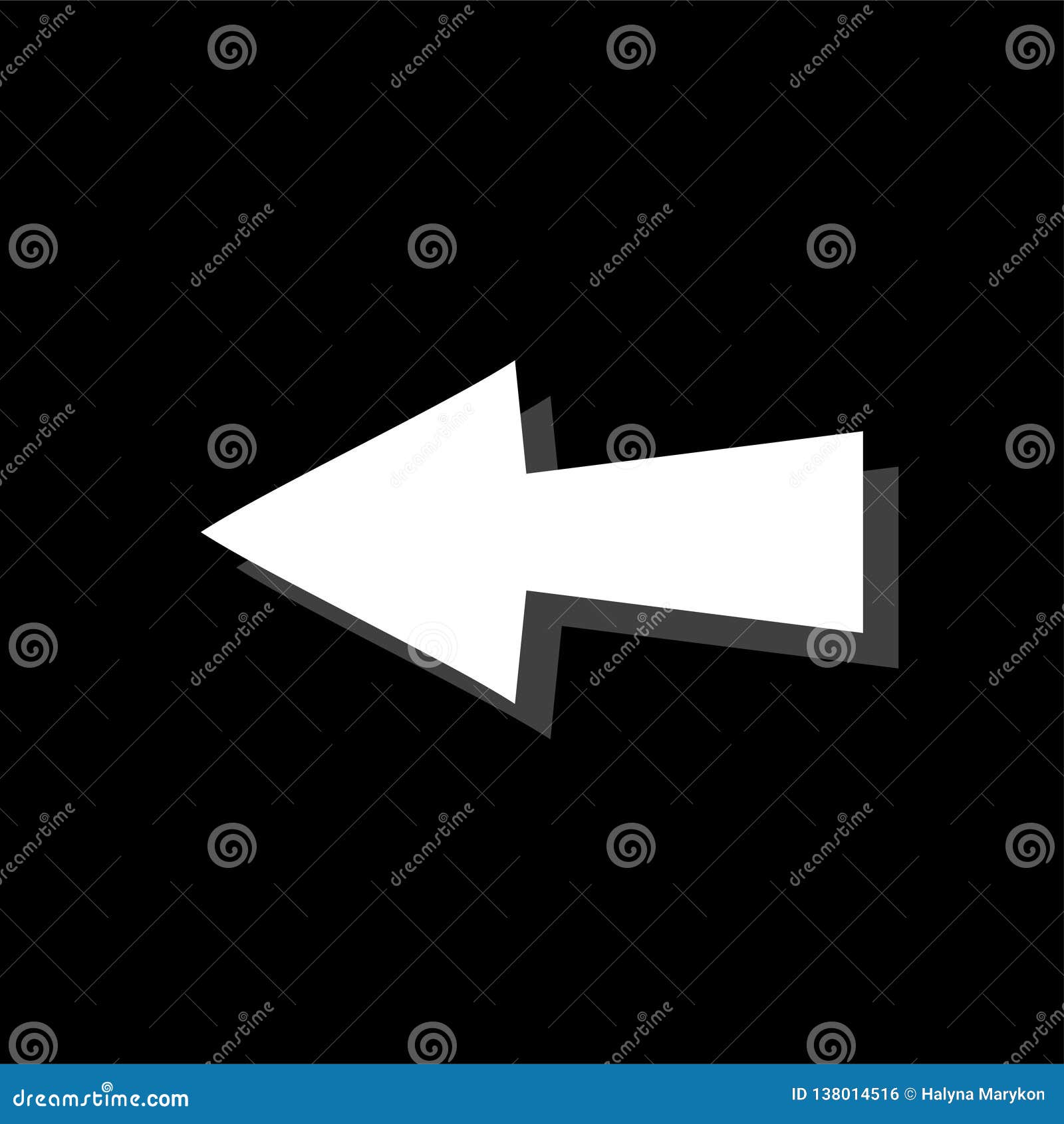 Icono de la flecha plano stock de ilustración. Ilustración de ...