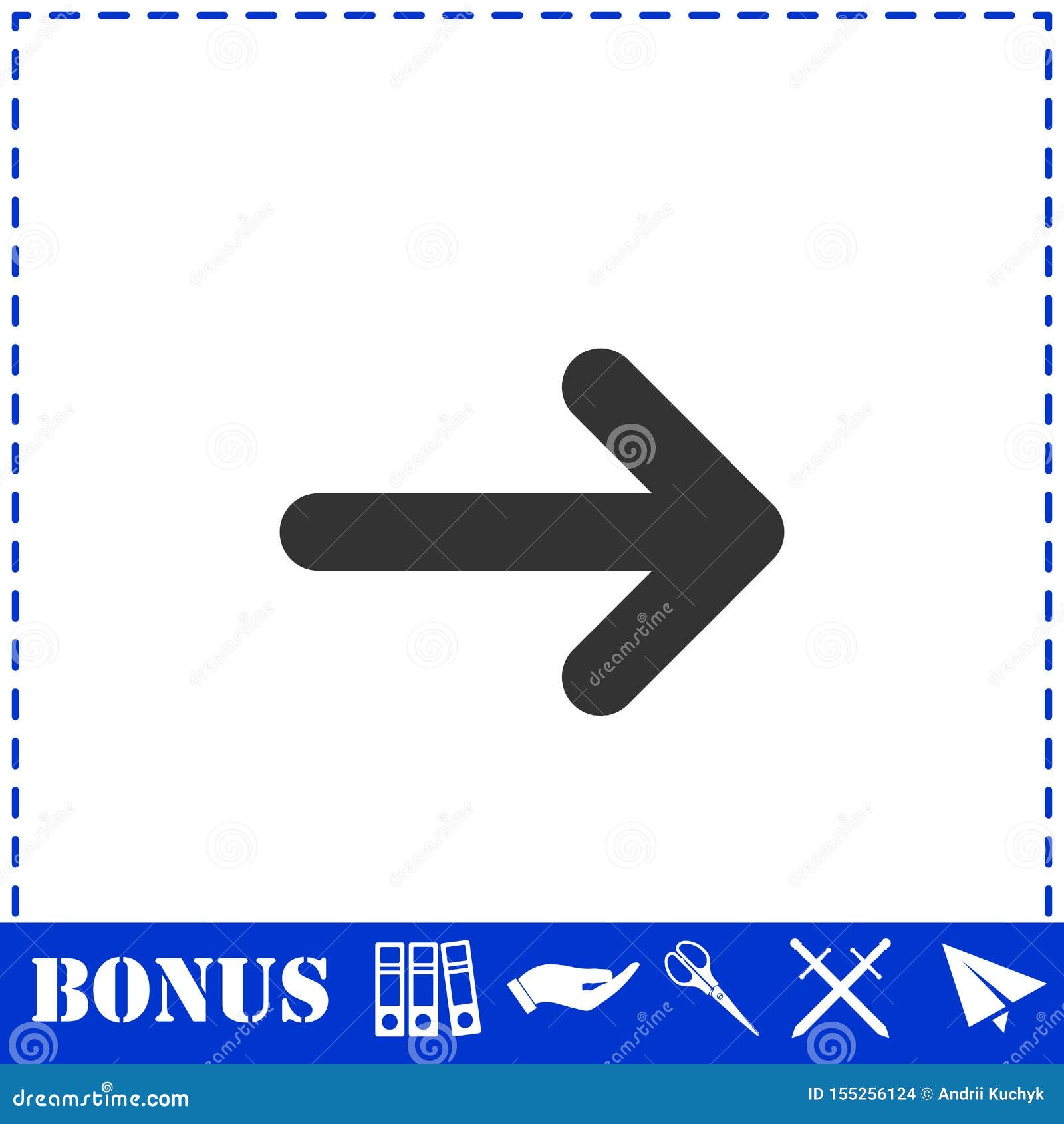 Icono de la flecha plano ilustración del vector. Ilustración de ...