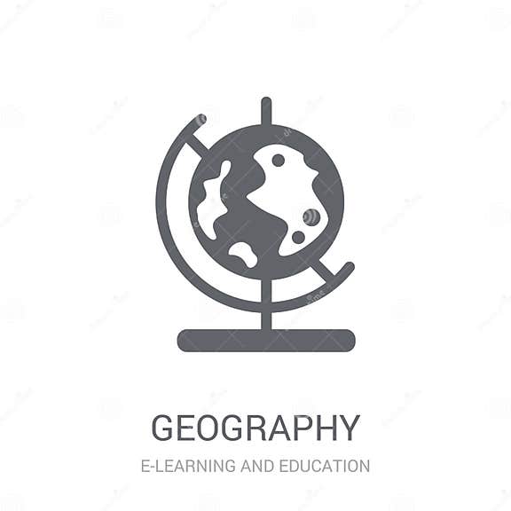 Icono de la geografía ilustración del vector. Ilustración de vendimia - 131176005