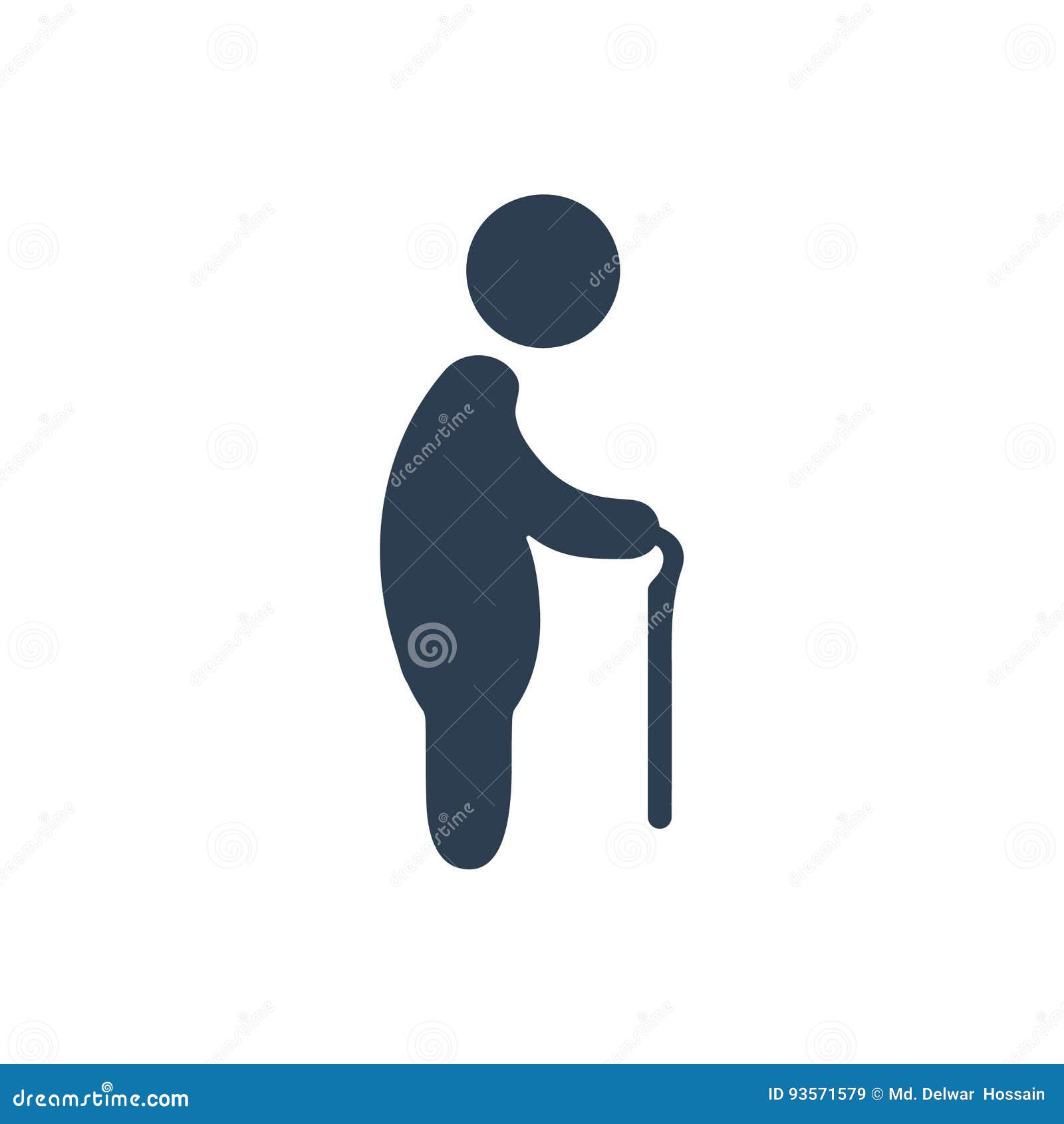 Icono de la geriatría ilustración del vector. Ilustración de caminante ...