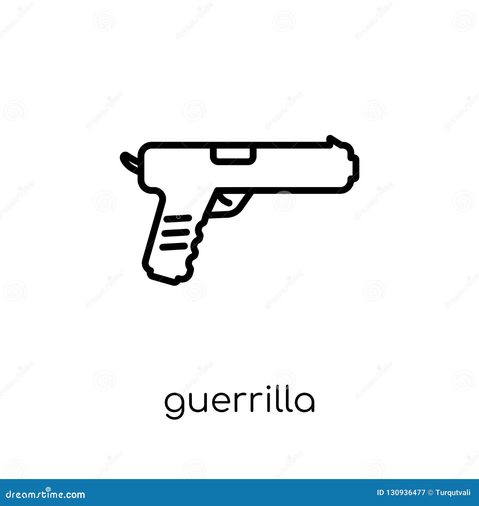Icono de la guerrilla ilustración del vector. Ilustración de arte ...